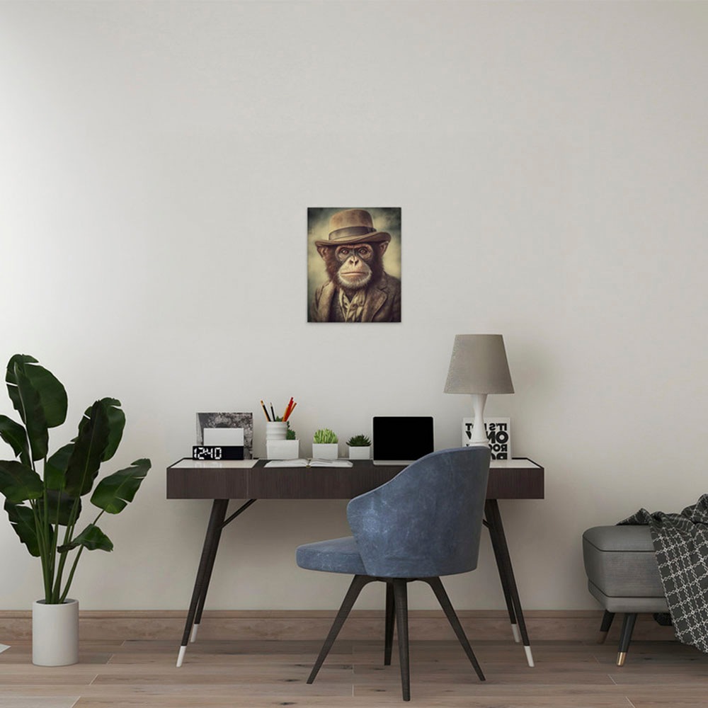 A.S. Création Leinwandbild »Mr.Monkey - Wandbild Braun Grau Keilrahmen ...