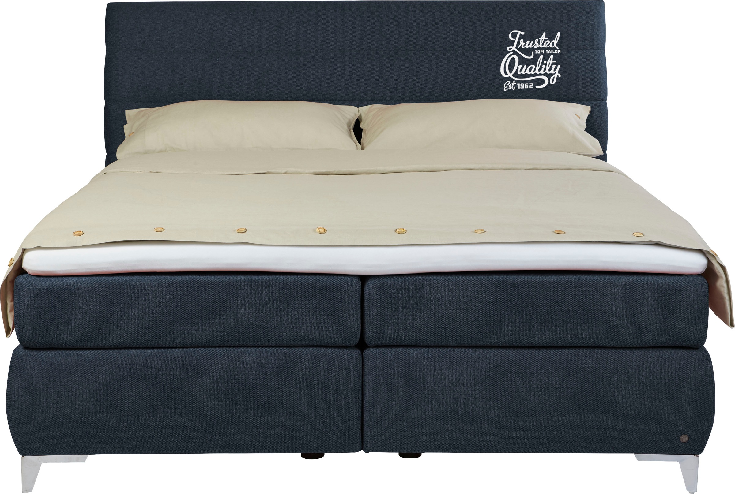 TOM TAILOR Boxspringbett »SOFT LINES BOX«, mit geschwungenem Kopfteil ...