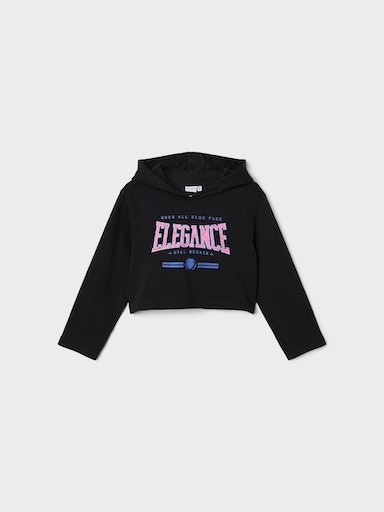 Name It Kapuzensweatshirt »NKFVIALA LS SHORT BOXY SWEAT WH BRU N1« für ...