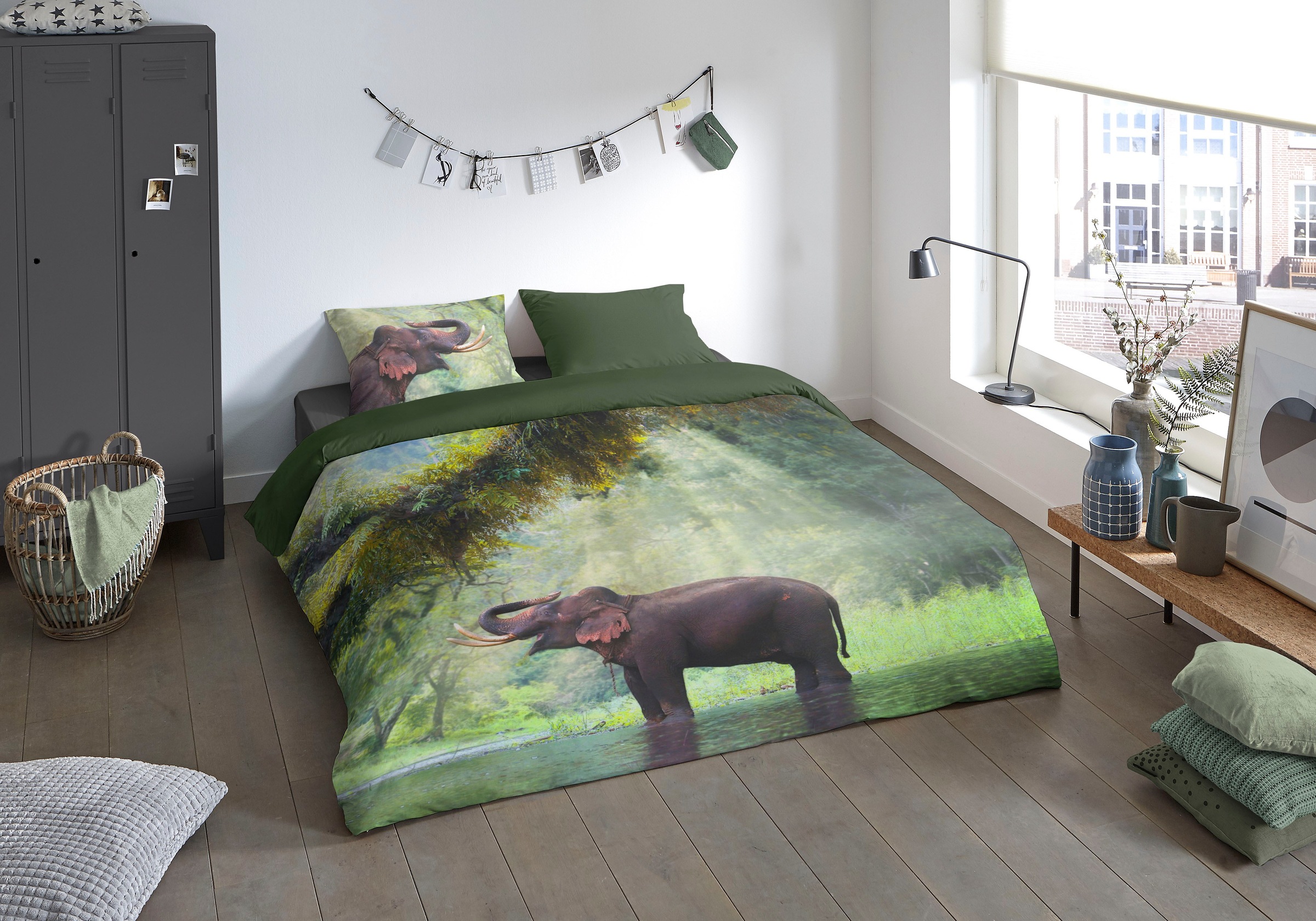 PURE luxury collection Wendebettwäsche »Laughing«, mit Elefant | BAUR