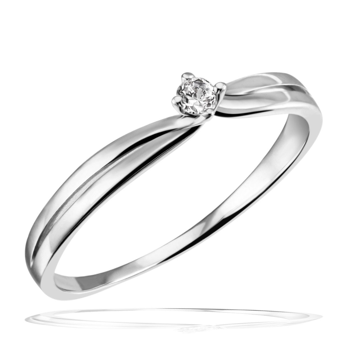 goldmaid Damening Solitär 375/- Weißgold 1 Brillant 0,05 ct. | BAUR