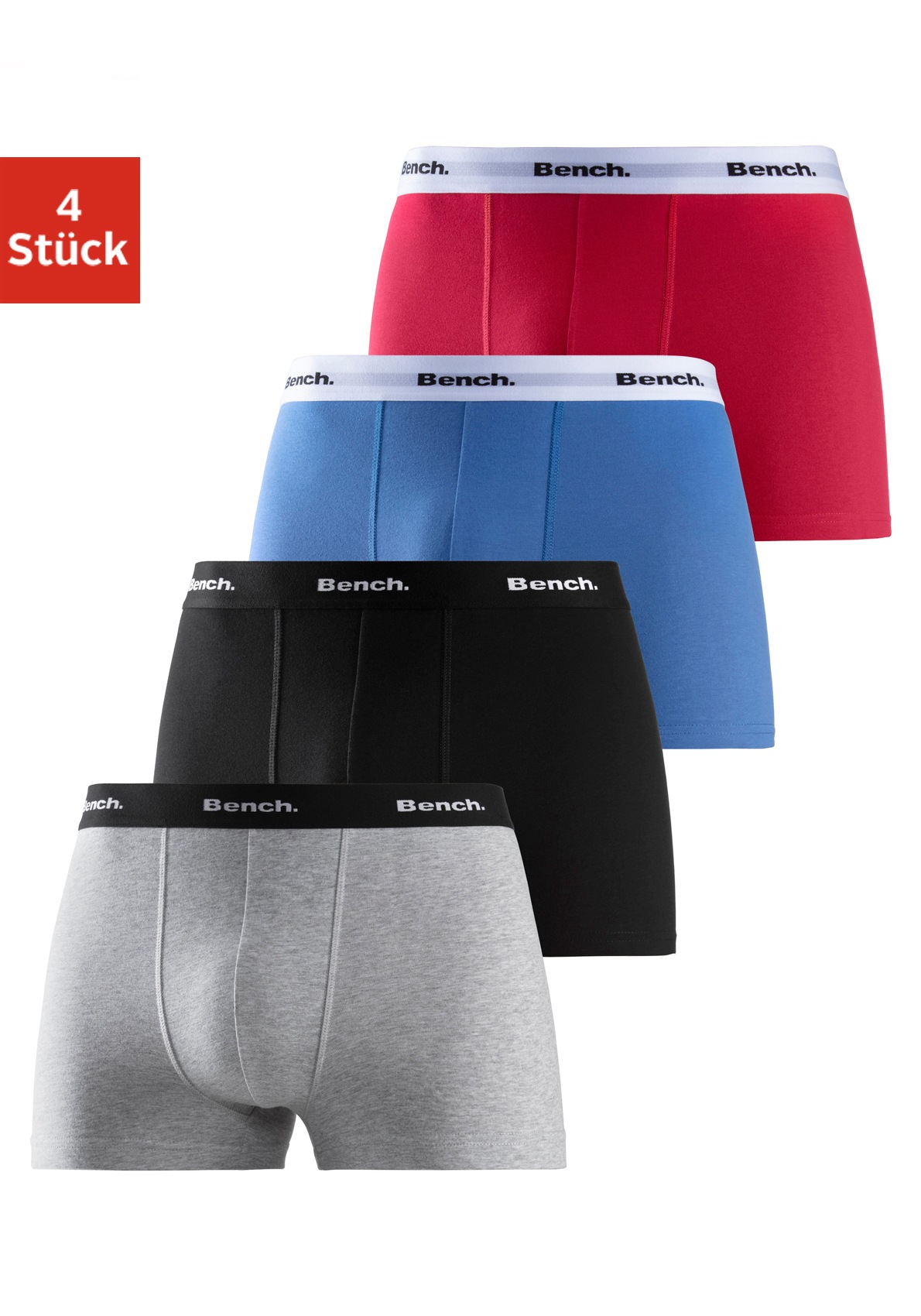 Bench. Boxer, (Packung, 4 St.), mit kontrastfarbigem Bund bestellen | BAUR