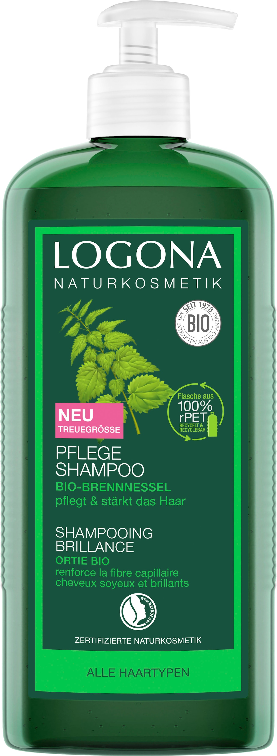 LOGONA Haarshampoo »Logona Pflege Shampoo Bio-Brennnessel« | BAUR