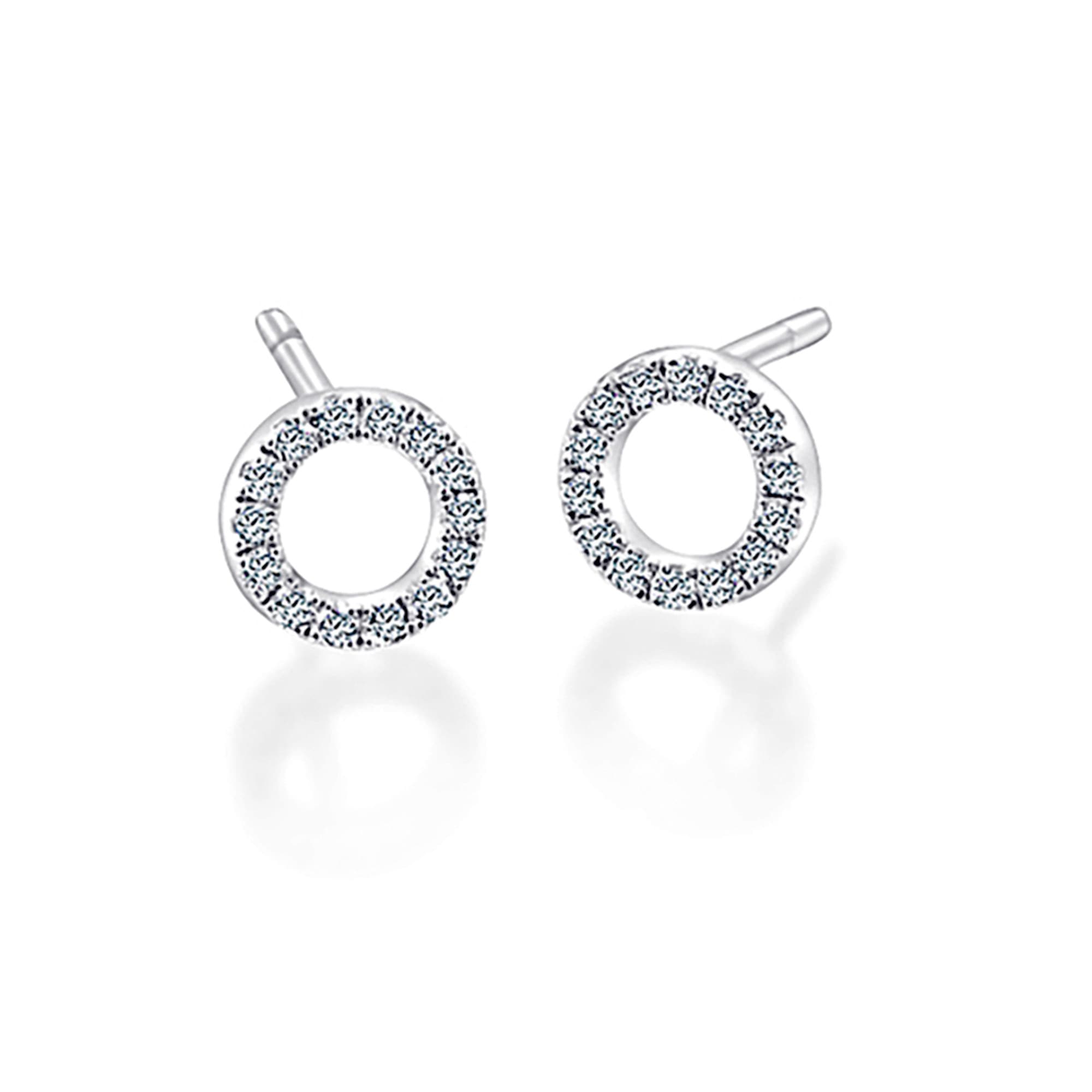 ONE ELEMENT Paar Ohrhänger »0,13 ct Diamant Brillant Ohrringe Ohrstecker«, aus 585 Weißgold ...