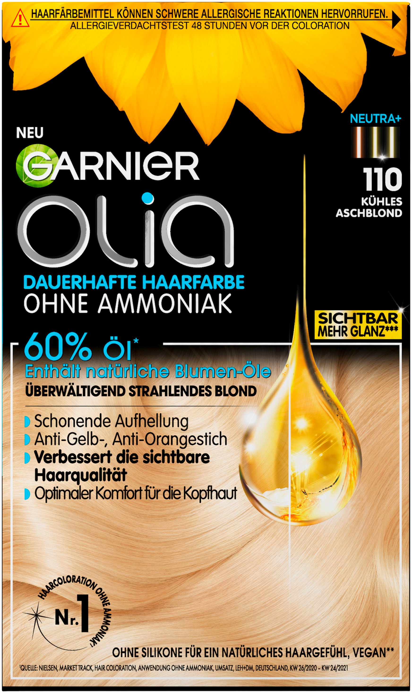 GARNIER Coloration »Garnier Olia dauerhafte Haarfarbe«, (Packung, 3 tlg ...