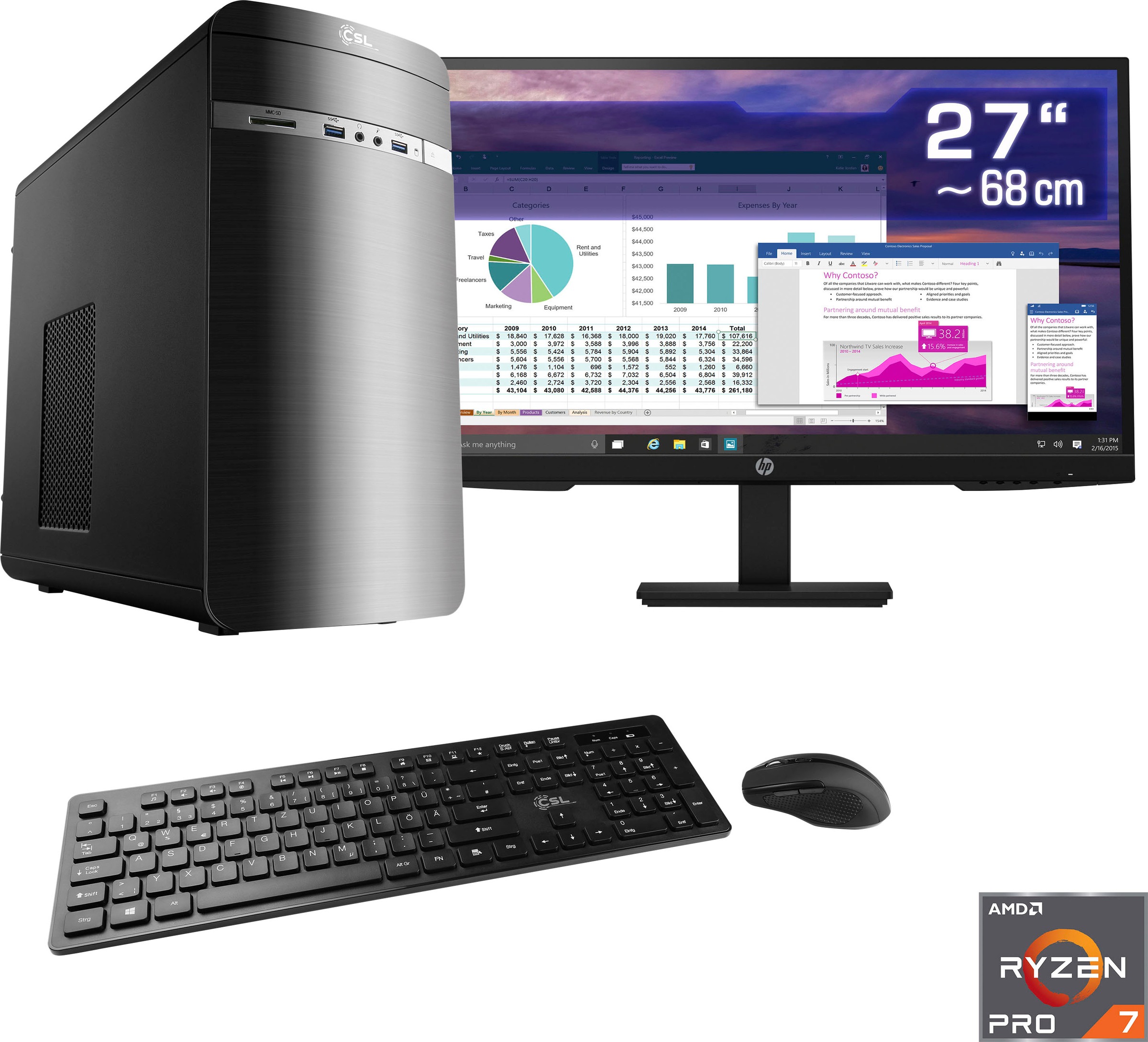 CSL Business-PC-Komplettsystem »Sprint T8537 Windows 10« | BAUR