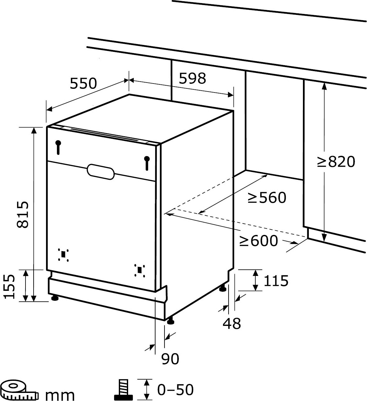 exquisit vollintegrierbarer Geschirrspüler »EGSP9614-E-030B inox ...