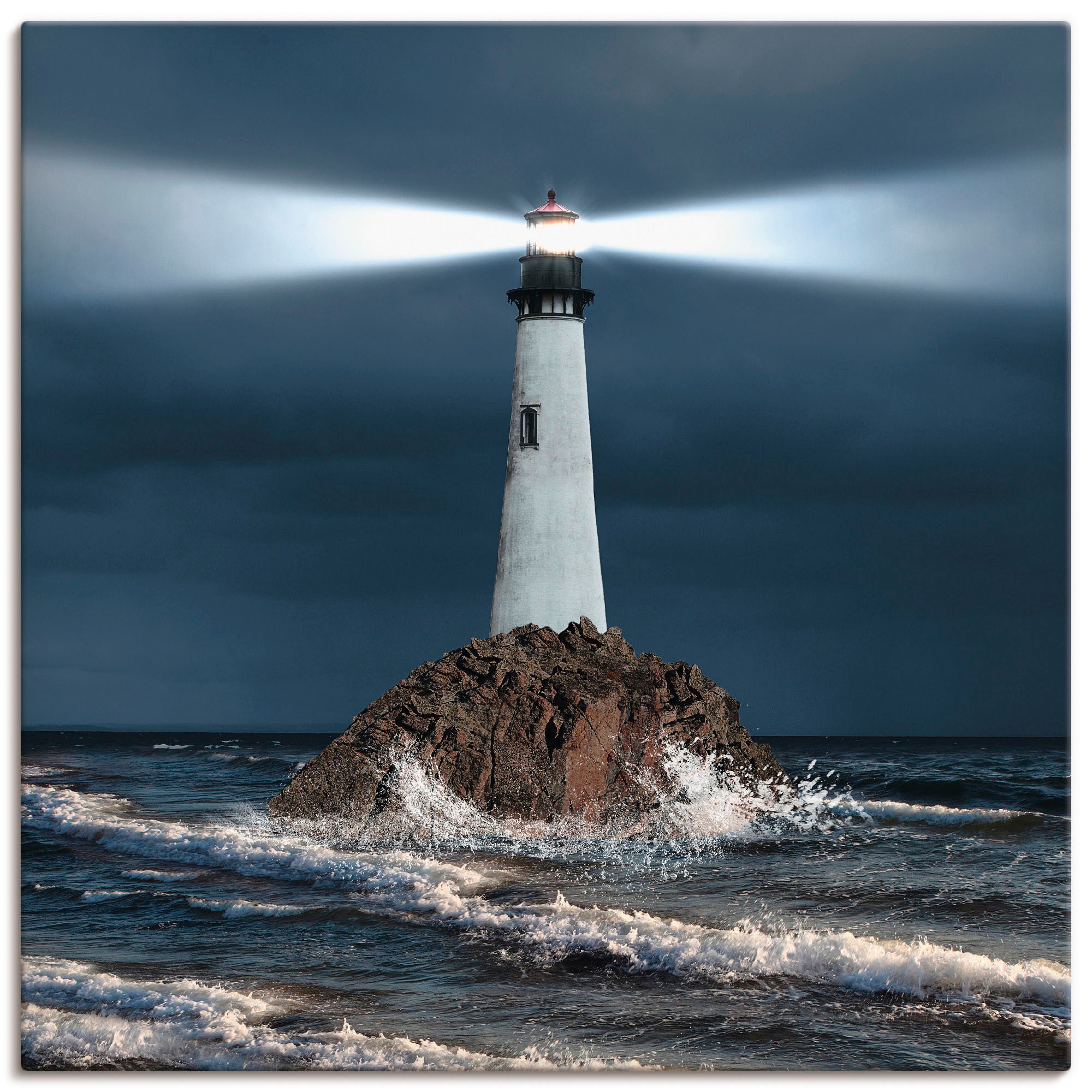 Artland Wandbild »Bild von Leuchtturm mit Lichtstrahl«, Gebäude, (1 St.) kaufen | BAUR