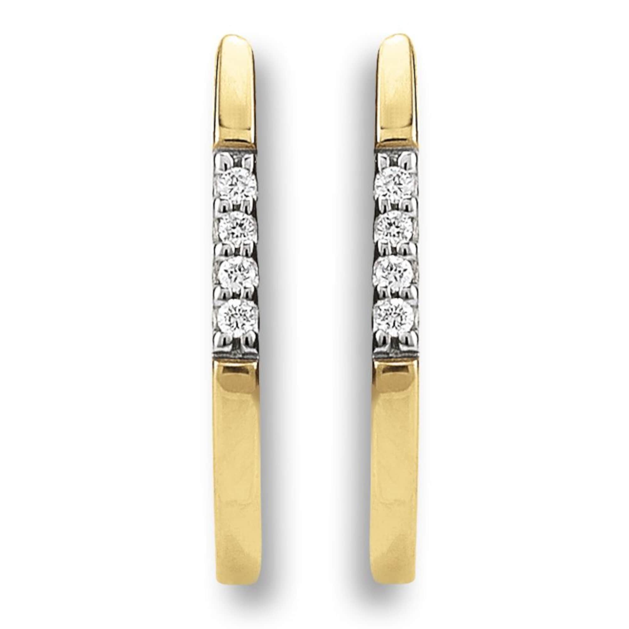 Vivance Paar Ohrhänger »0.03 ct Diamant Brillant Ohrringe Ohrstecker aus 585 Gelbgold«, Damen ...