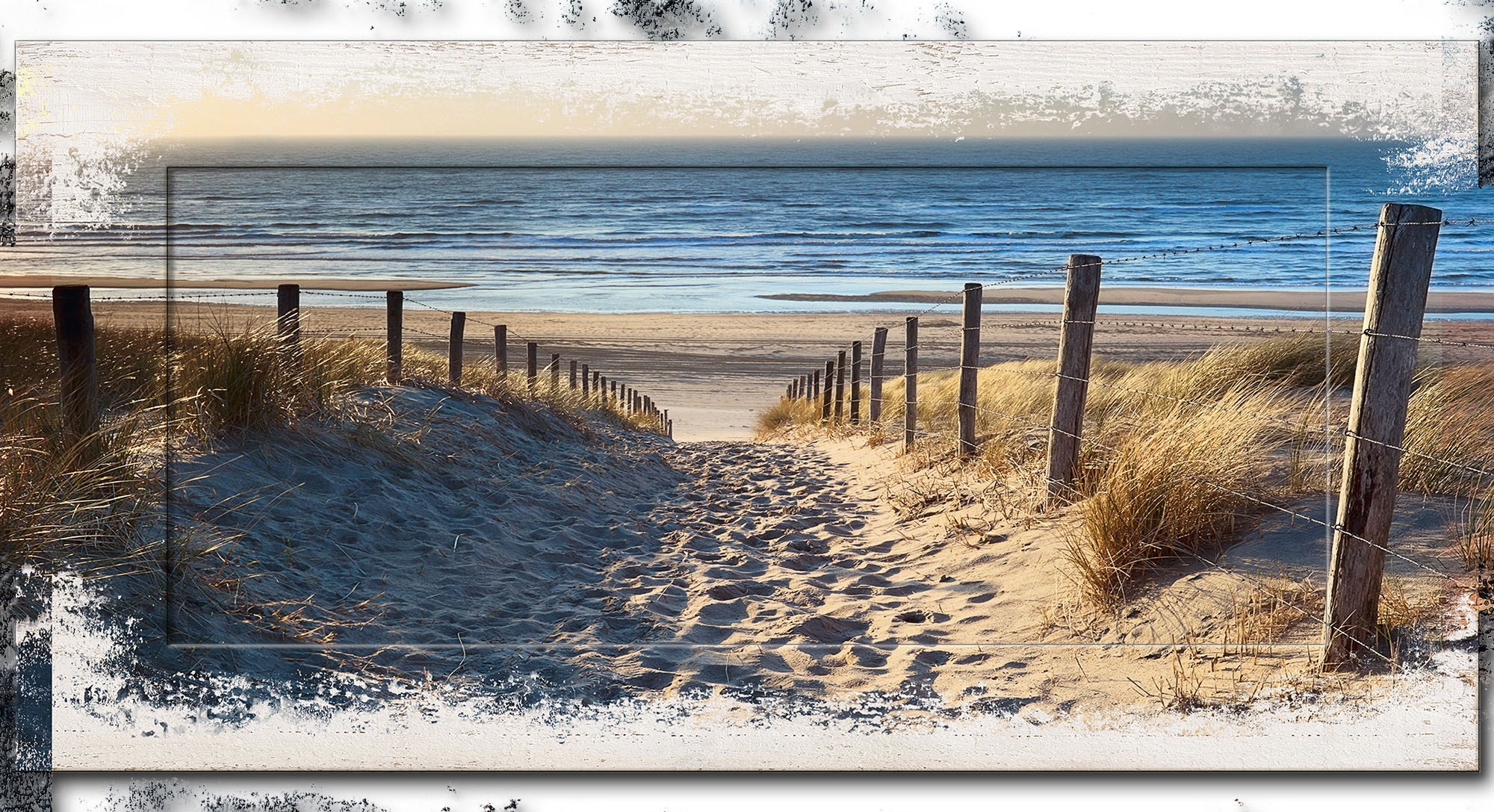Artland Wandbild »Weg zum Nordseestrand Sonnenuntergang«, Strand, (1 St.) kaufen | BAUR