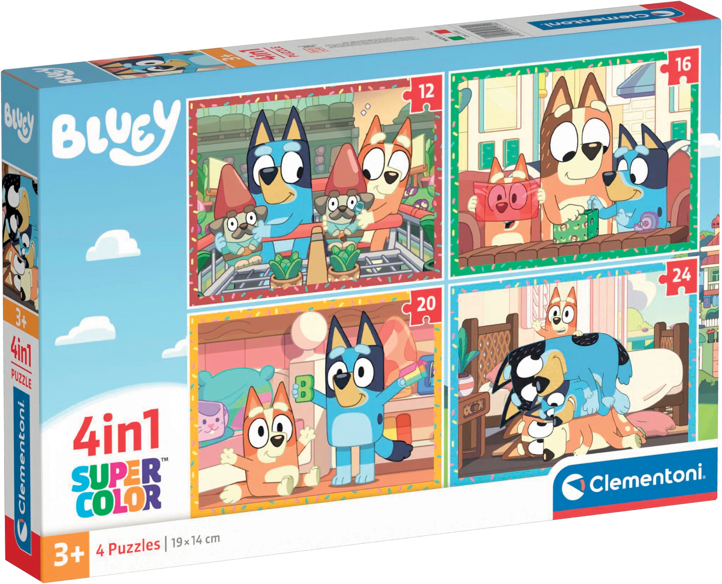 Clementoni® Puzzle »Bluey, 4in1 Supercolor«, Made in Europe; FSC ...