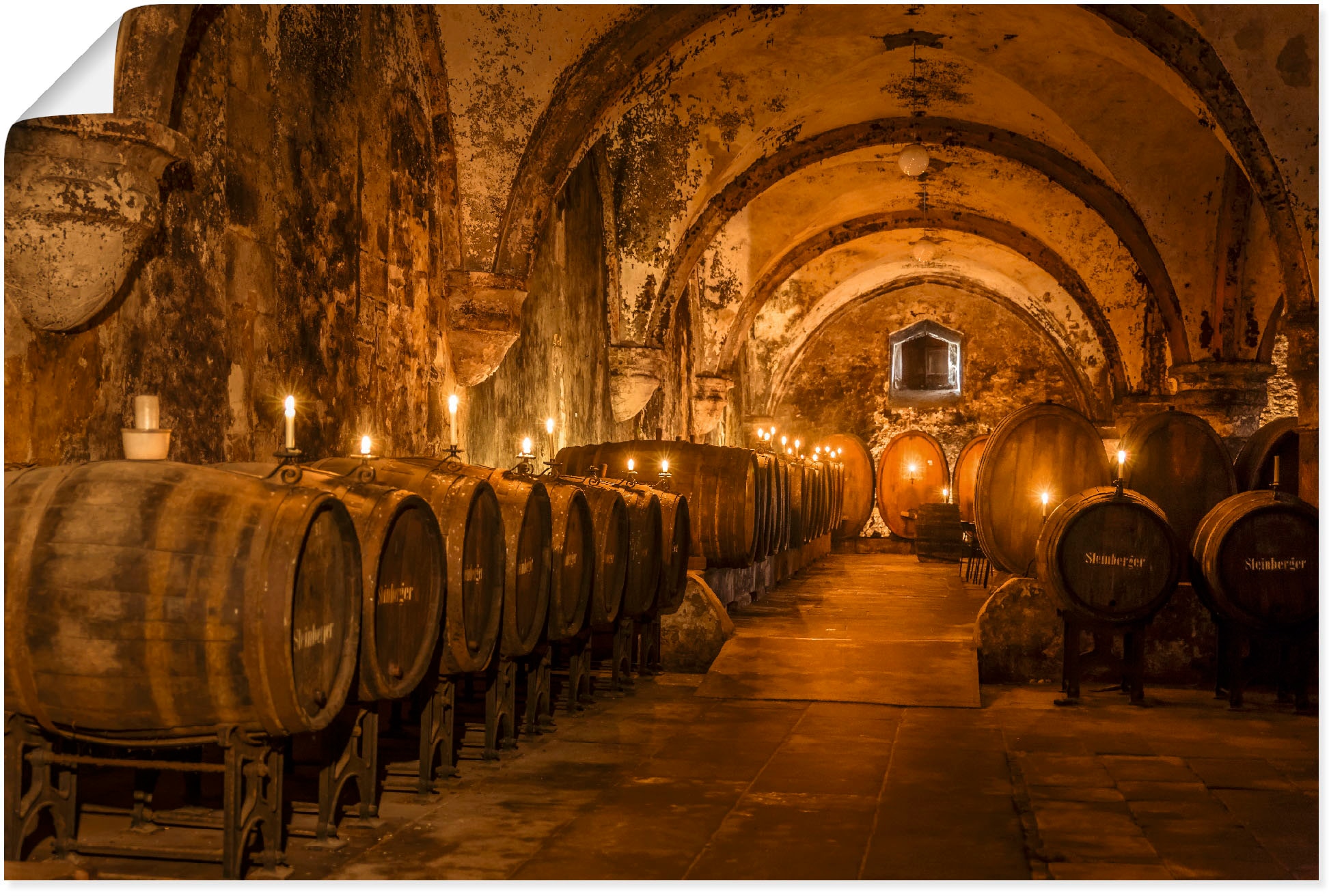 Artland Wandbild »Historischer Weinkeller Eberbach«, Wein Bilder, (1 St.), als Alubild ...