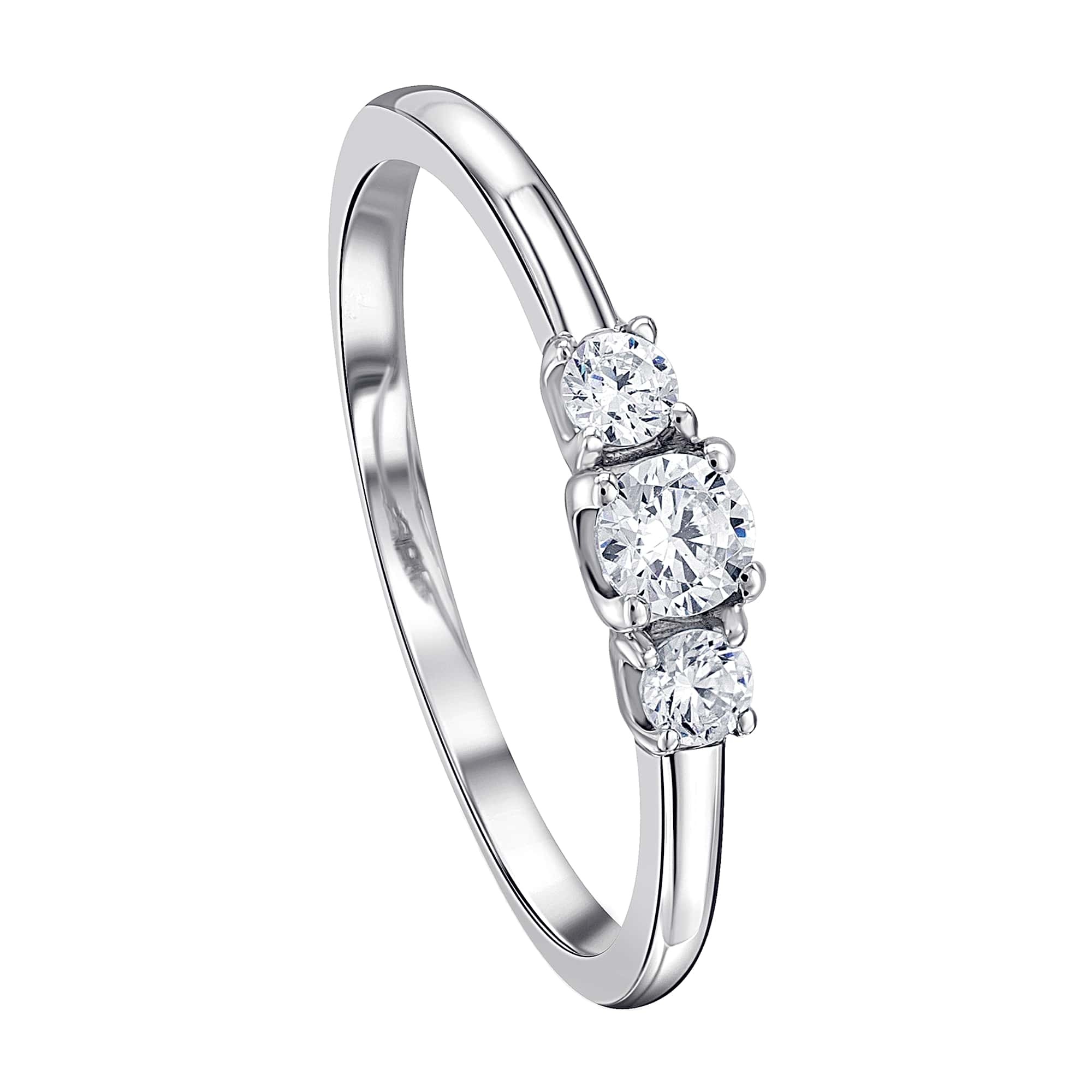 ONE ELEMENT Diamantring »0.26 ct Diamant Brillant Ring aus 585 Weißgold«, Damen Gold Schmuck ...