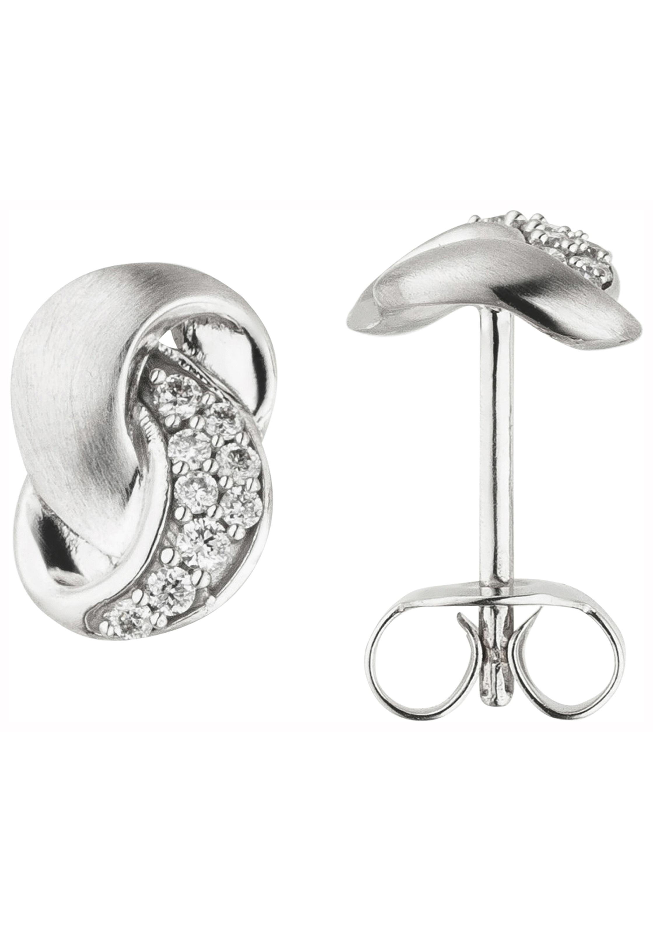 JOBO Paar Ohrstecker, 585 Weißgold mit 18 Diamanten für bestellen | BAUR