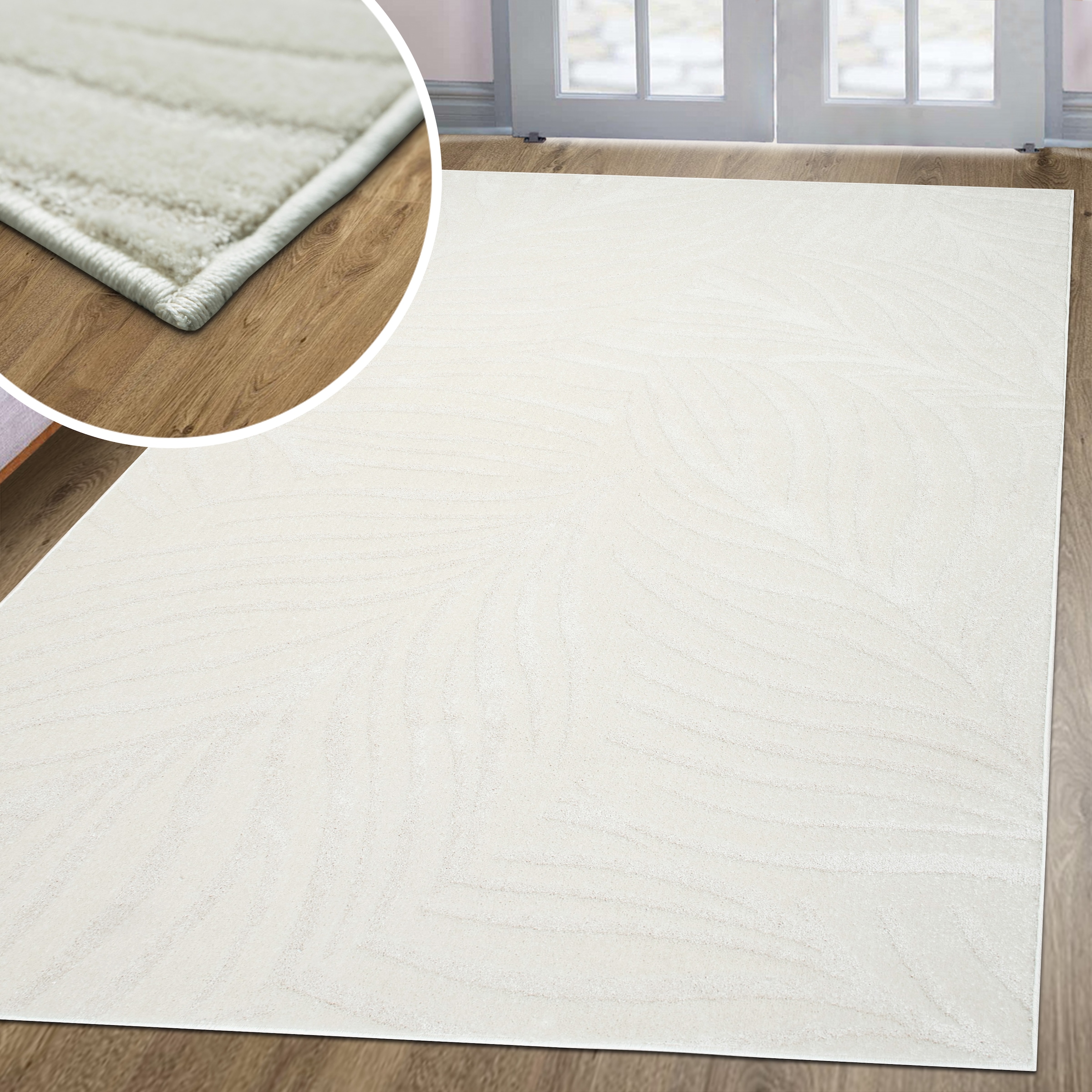 my home Teppich »Calmura«, rechteckig, 9 mm Höhe, Hoch-Tief-Effekt mit ...