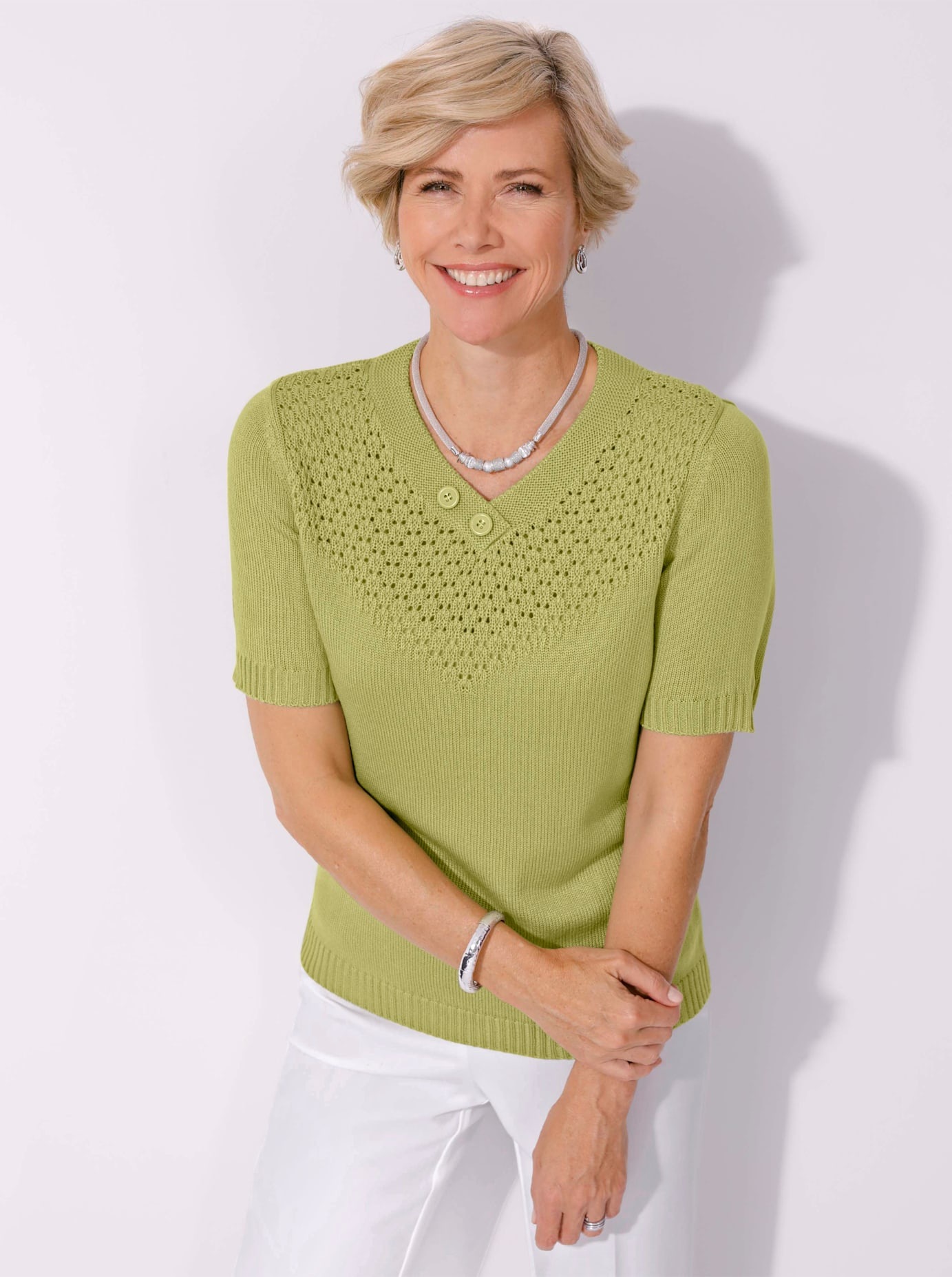 Classic Kurzarmpullover »Pullover« | BAUR