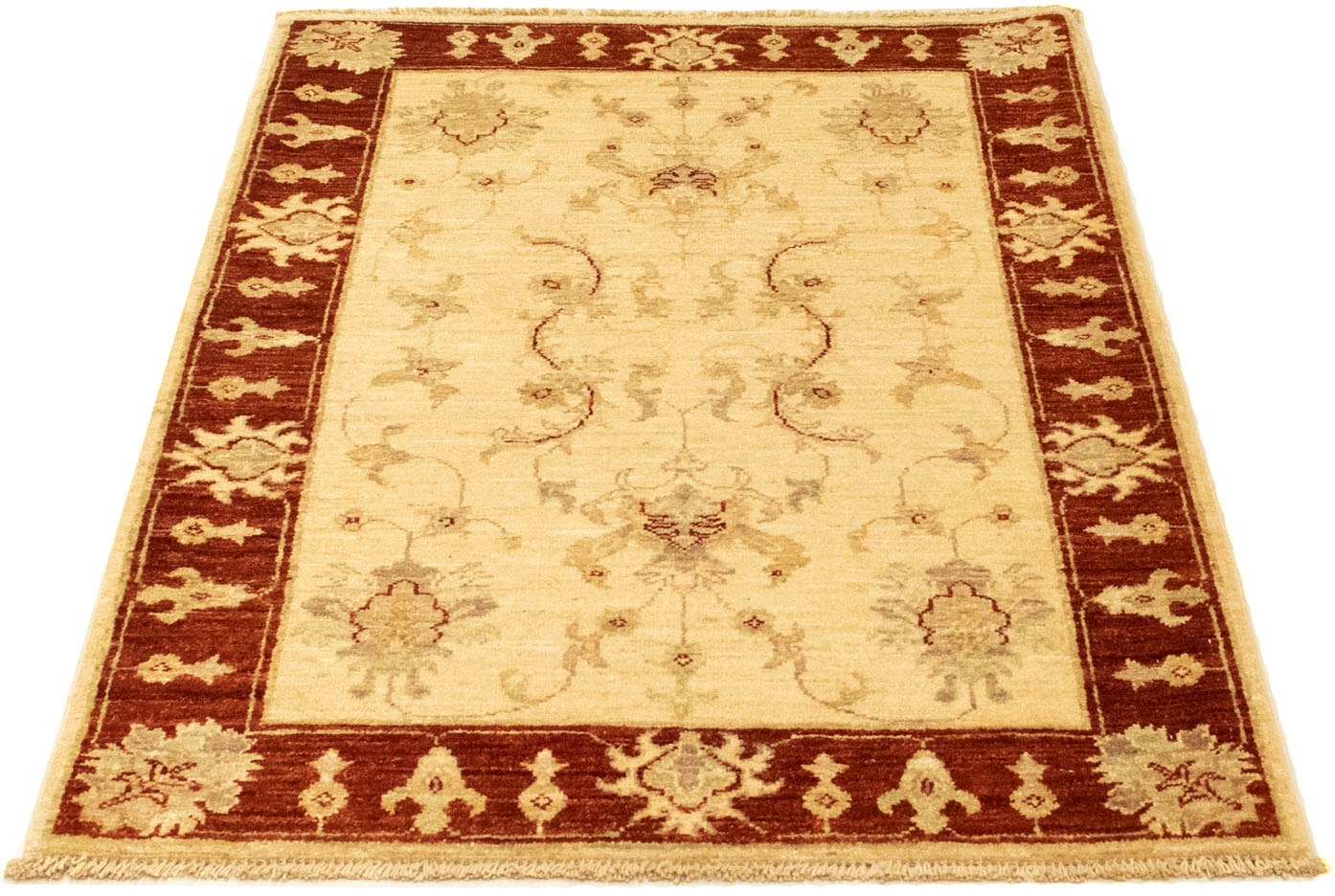 morgenland Wollteppich »Ziegler Teppich handgeknüpft beige«, rechteckig ...