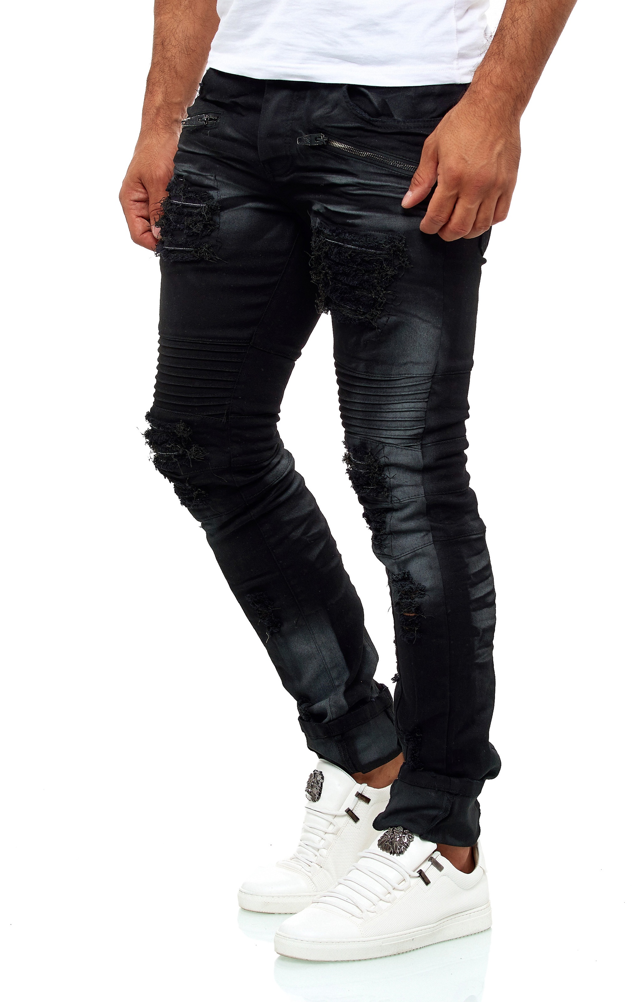 KINGZ Slim-fit-Jeans, im angesagten Destroyed-Look | BAUR
