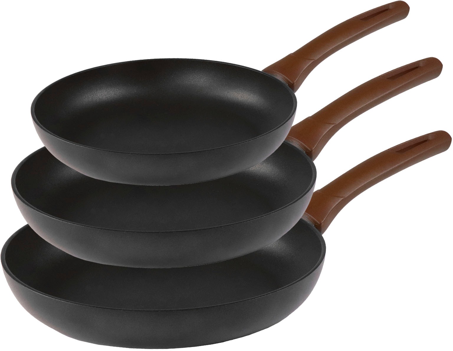 NATURAL LINE Pfannen-Set »NATURAL LINE«, Aluminium, (Set, 3 tlg., je 1 ...