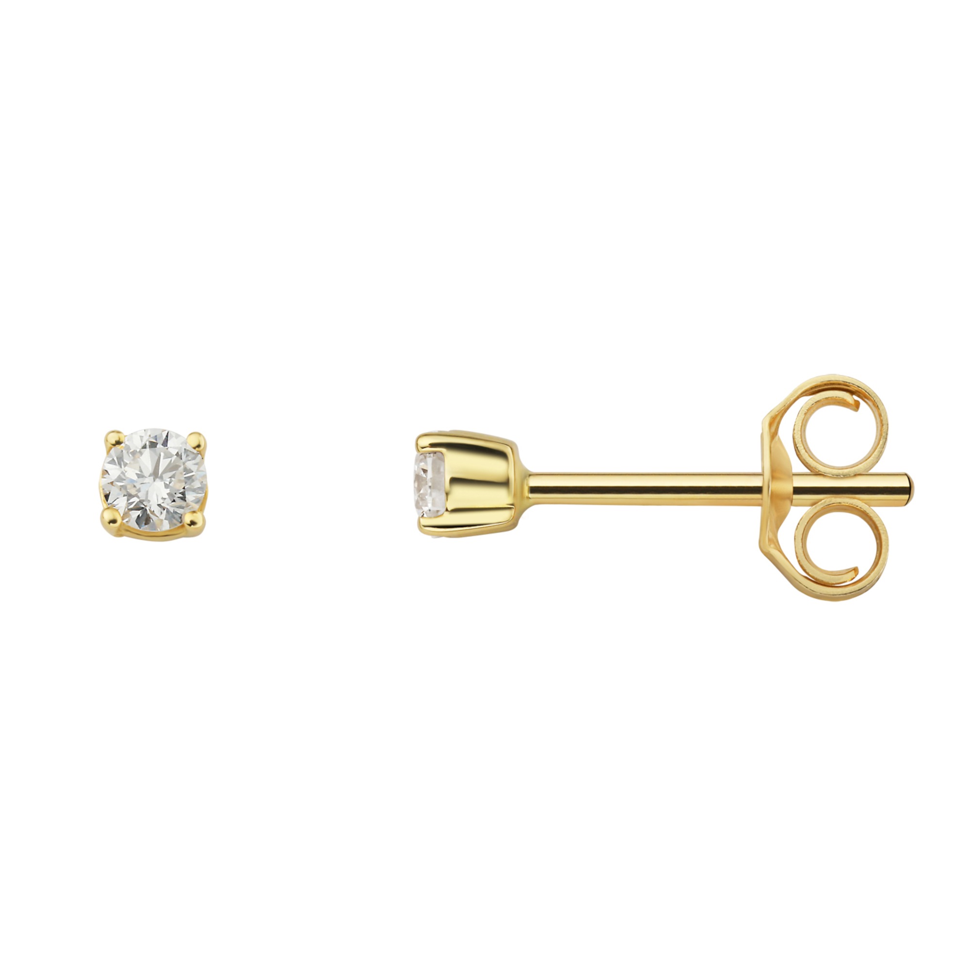 Vivance Paar Ohrhänger »0.15 ct Diamant Brillant Ohrringe Ohrstecker aus 750 Gelbgold«, Damen ...