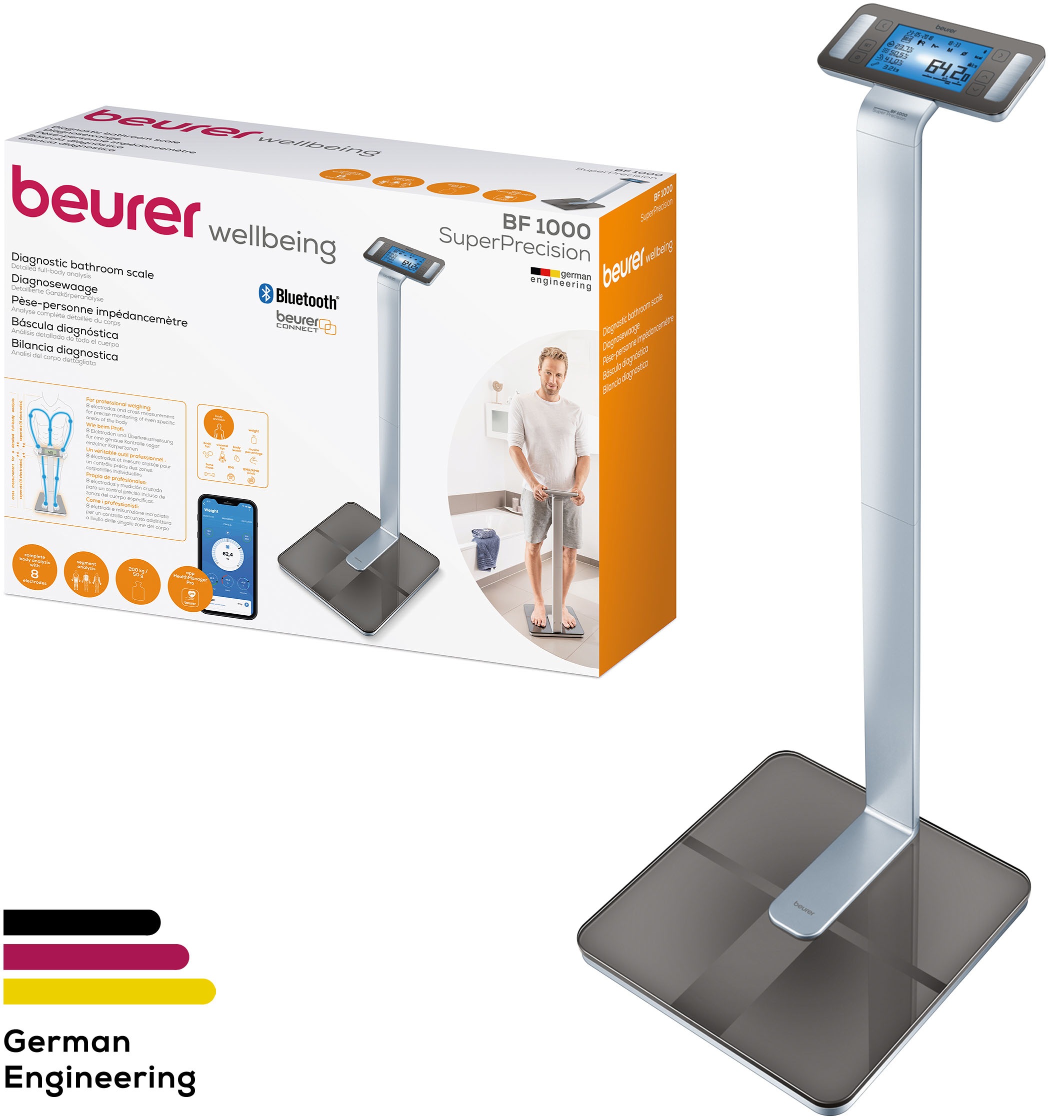 BEURER Körper-Analyse-Waage »BF 1000«, Messung des viszeralen ...