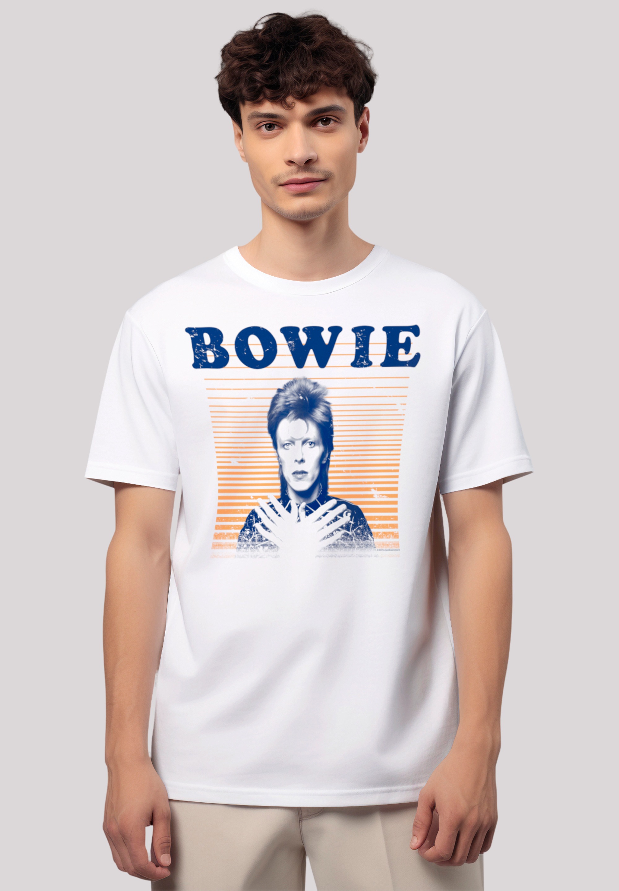 F4NT4STIC T-Shirt »David Bowie Orange Stripes«, Premium Qualität ...