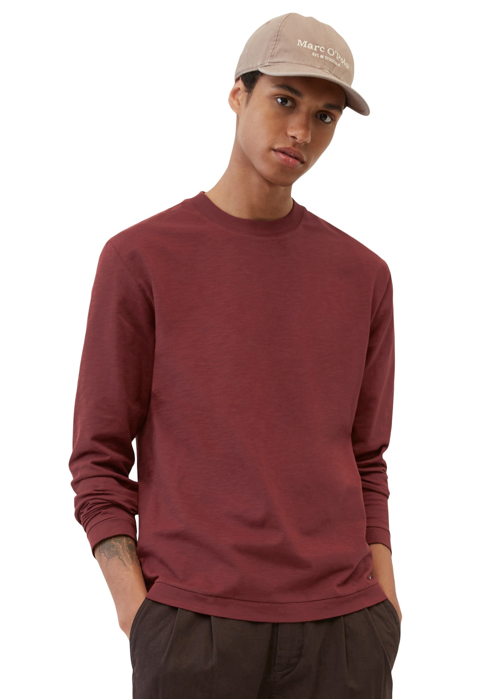 Marc O'Polo Langarmshirt »aus reiner Bio-Baumwolle« für | BAUR