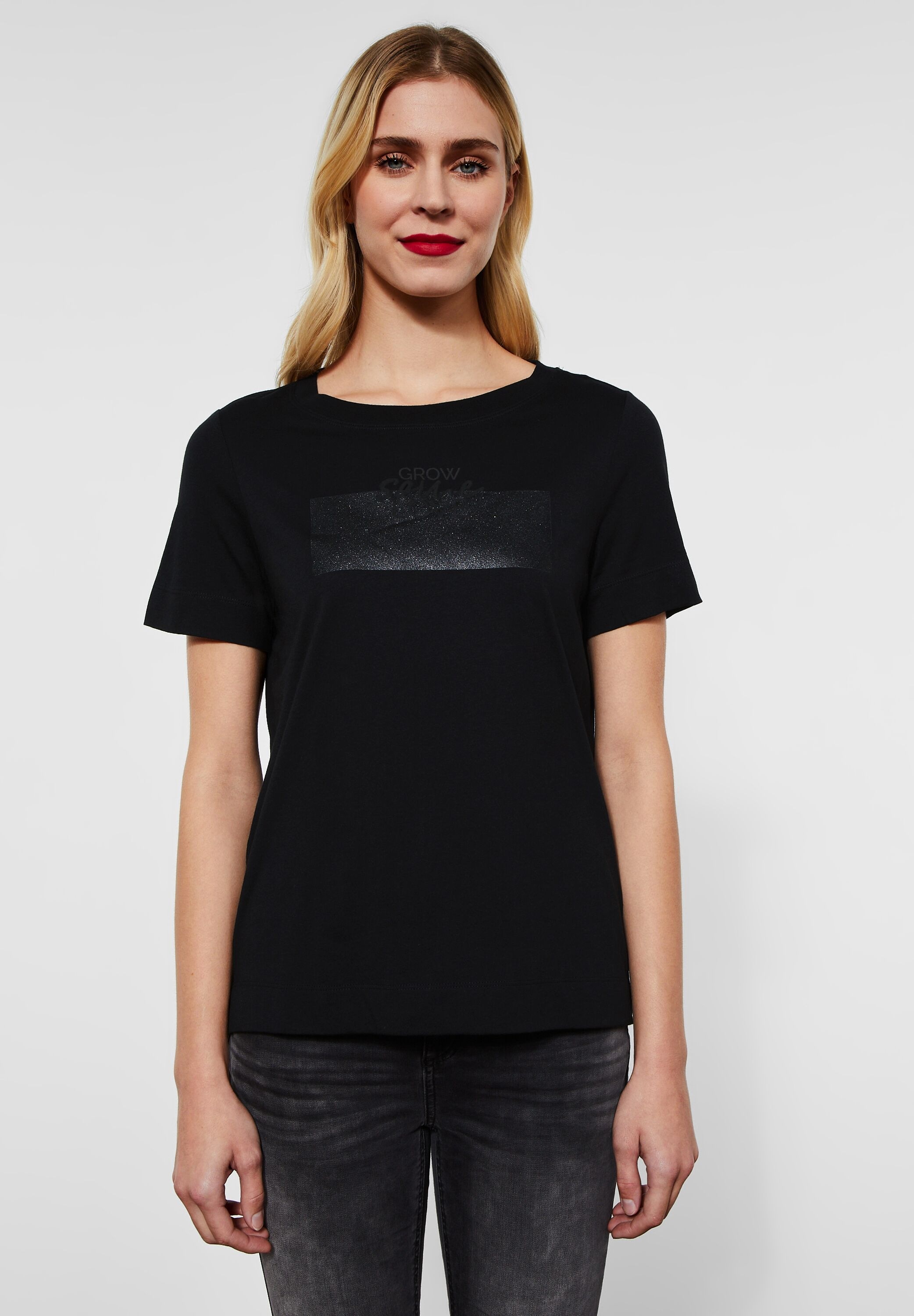 STREET ONE Rundhalsshirt, im soften Baumwoll-Mix für kaufen | BAUR