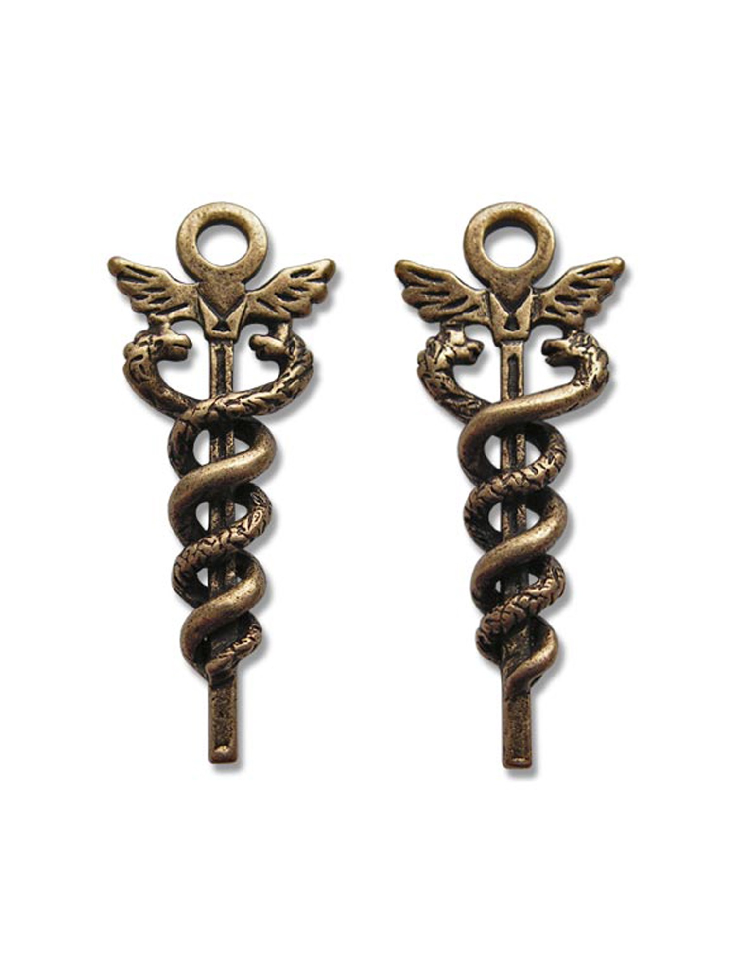 Adelia´s Amulett »Alte Symbole Kaduzeus (Stab des Aesculap)«, Kaduzeus ...