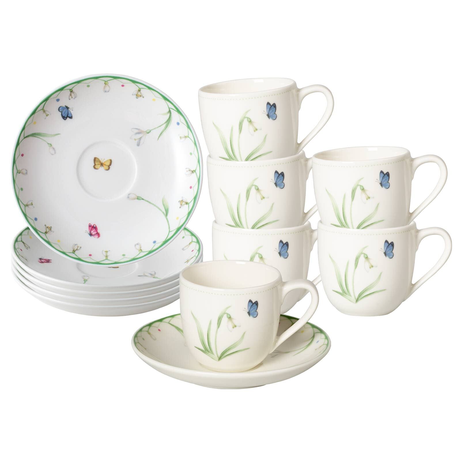 Villeroy & Boch Tasse »Espressotassen mit Untertassen Colourful Spring 100 ml 6er Set bunt« | BAUR