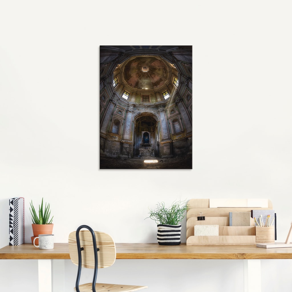 Artland Glasbild »Lost Place - marode Kirche - verlassen«, Gebäude, (1 ... Artland Glasbild »Lost Place - marode Kirche - verlassen«, Gebäude, (1 ...
