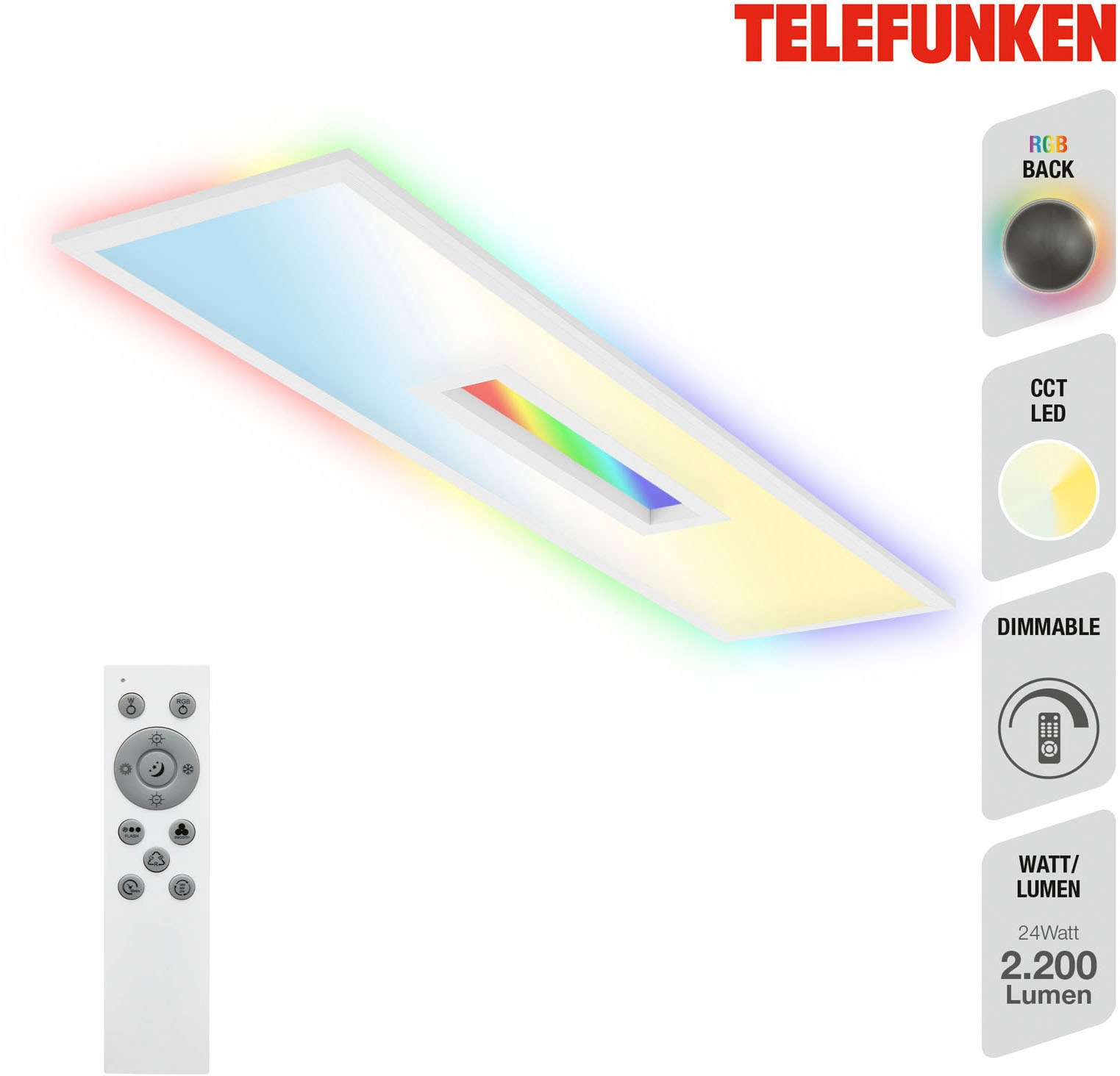 Telefunken Panel »CCT LED Panel CENTERBACK«, Leuchtmittel LED-Board ...