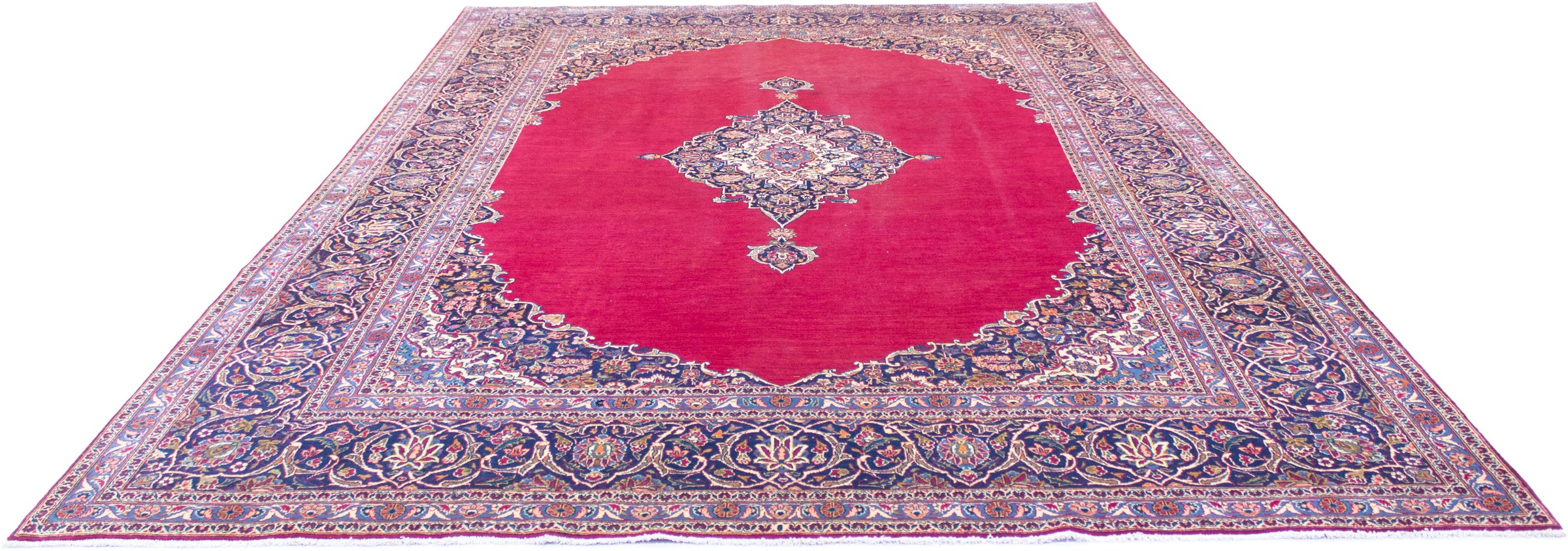 morgenland Wollteppich »Keshan Teppich handgeknüpft rot«, rechteckig, 7 ...