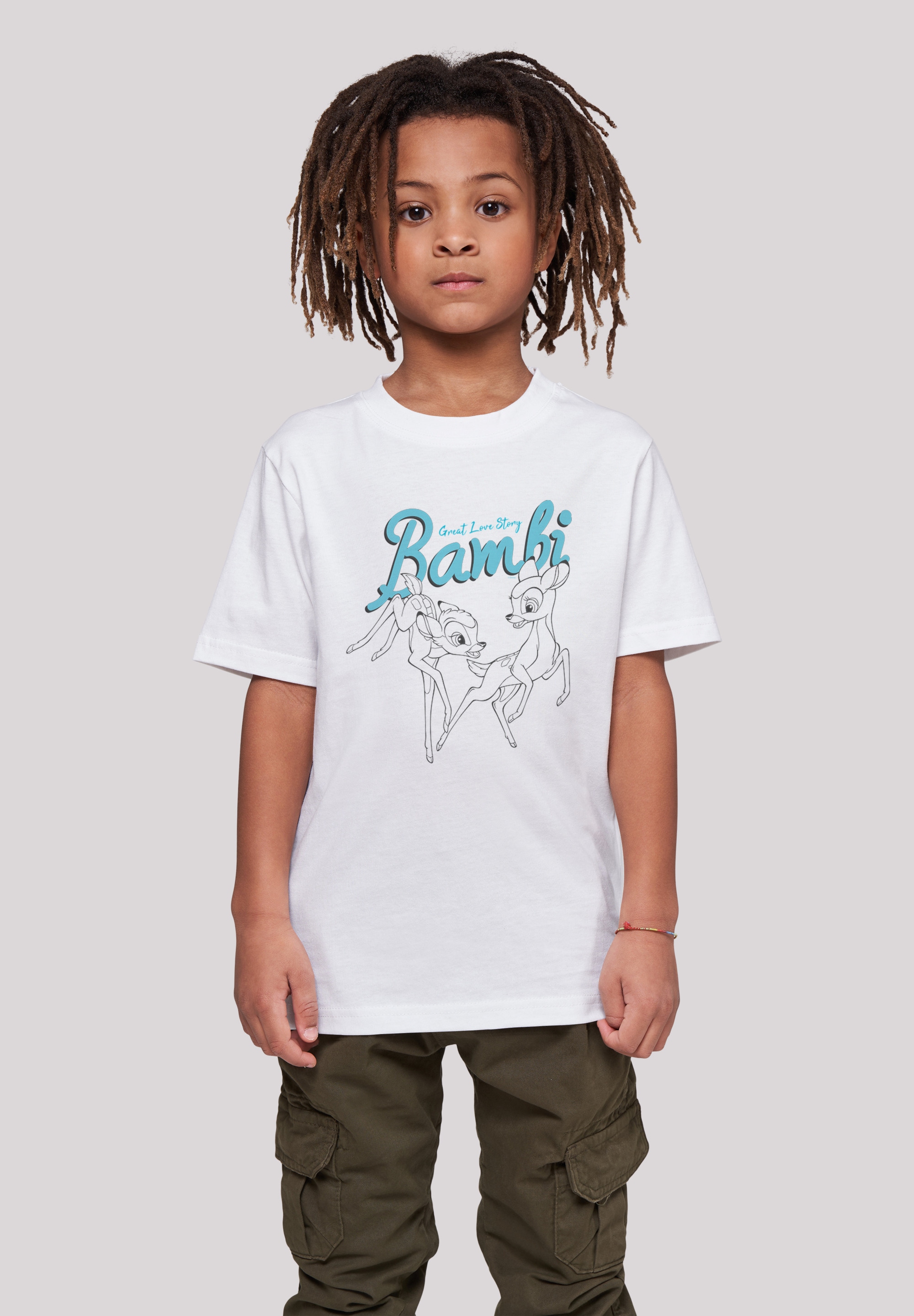 F4NT4STIC T-Shirt »Bambi Great Love Story«, Unisex Kinder,Premium Merch ...