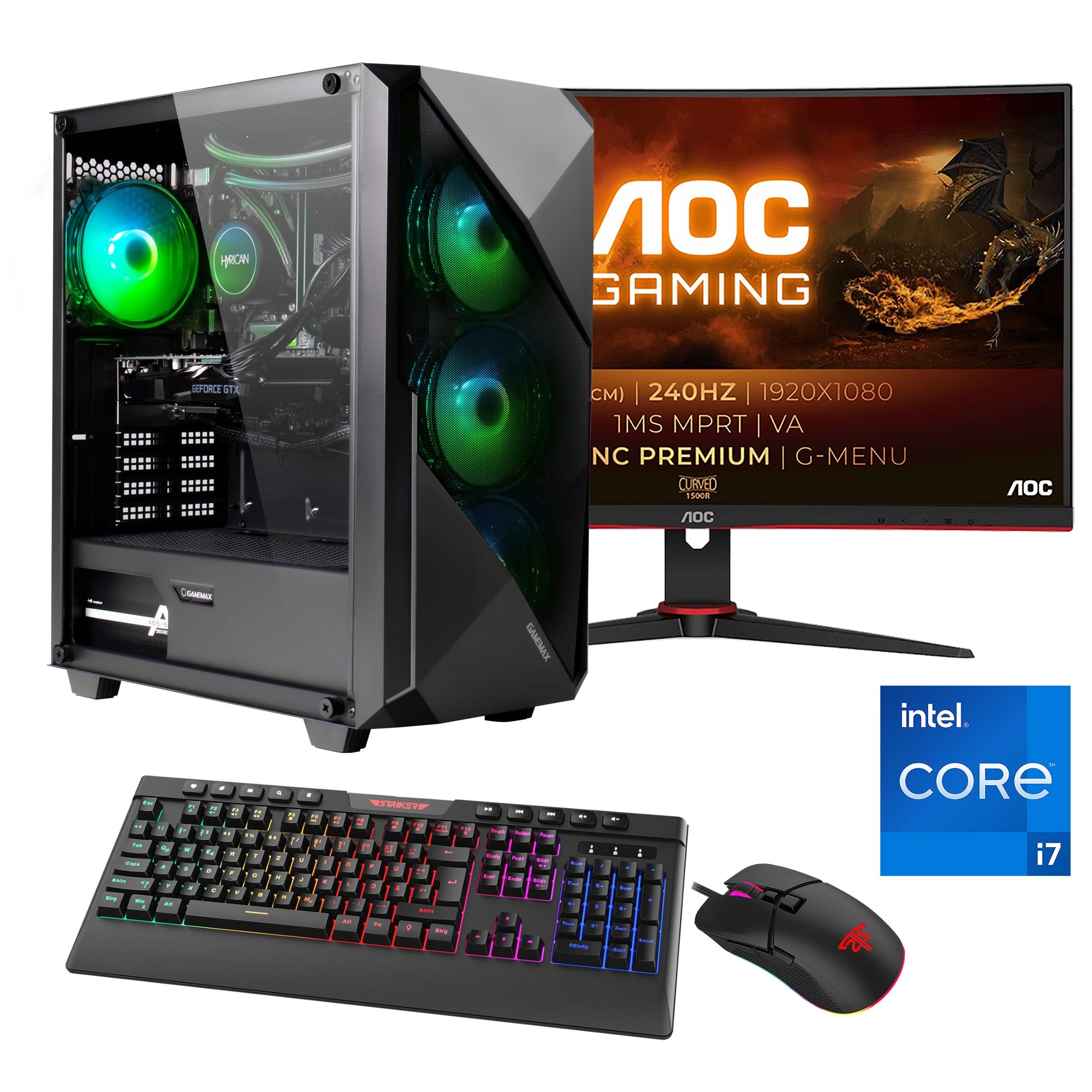 Hyrican Gaming-PC-Komplettsystem »Striker SET02368«, inklusive 27 ...