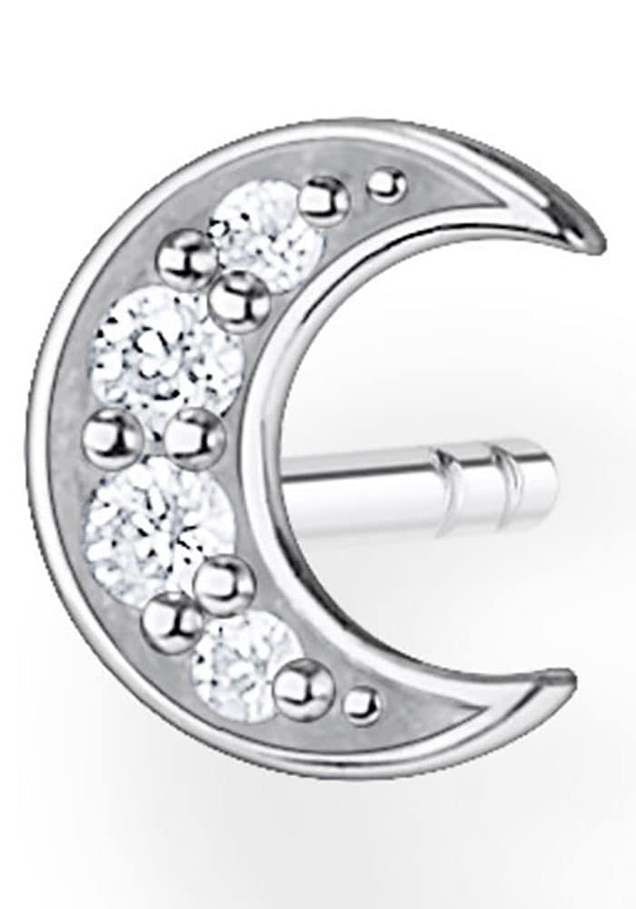 THOMAS SABO Single-Ohrstecker »Mond pavé gold, Mond pavé silber, H2133 ...