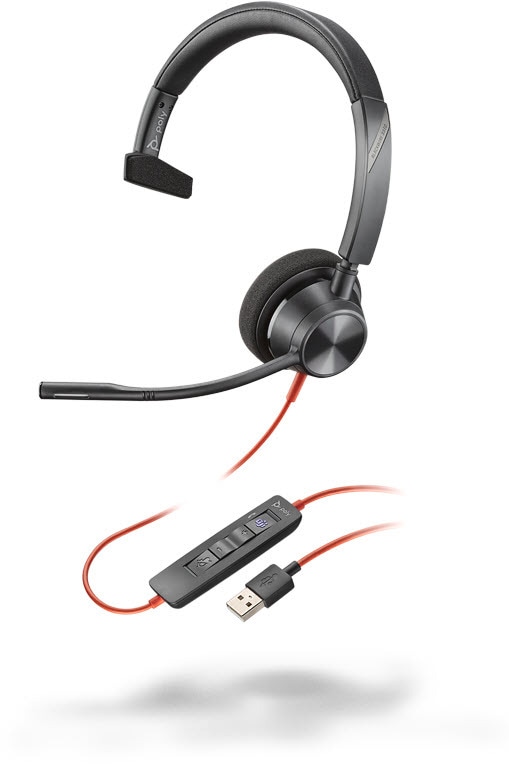 Poly Headset »Blackwire C3310-M monaural USB-A«, Active Noise ...