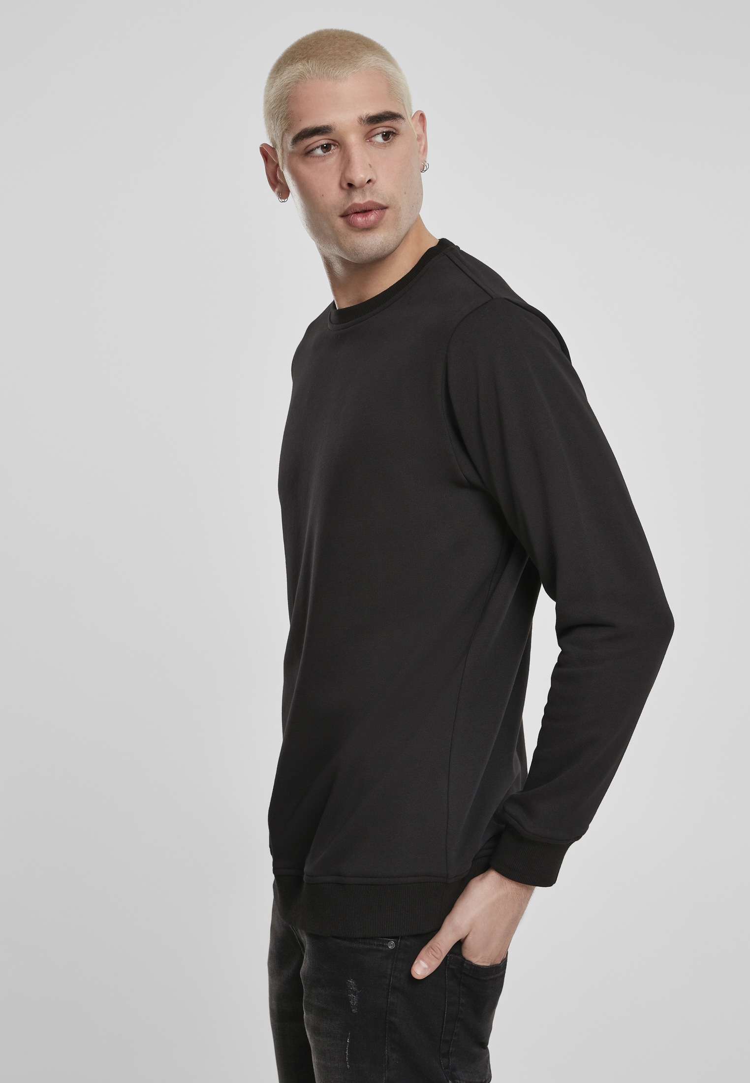 URBAN CLASSICS Kapuzenpullover »Herren Basic Terry Crew«, (1 tlg.) für | BAUR