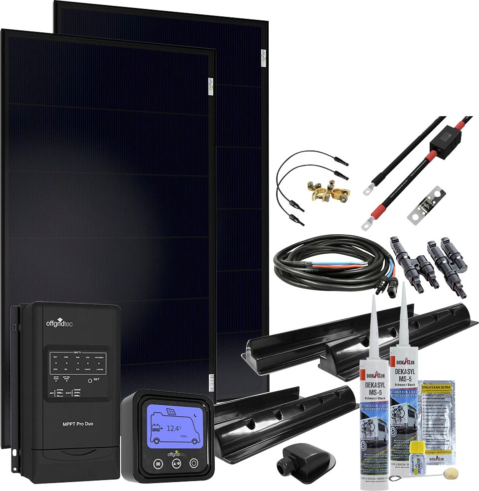 offgridtec Solaranlage »MobileBlack M 200W/30A MPPT DUO Laderegler OLP ...