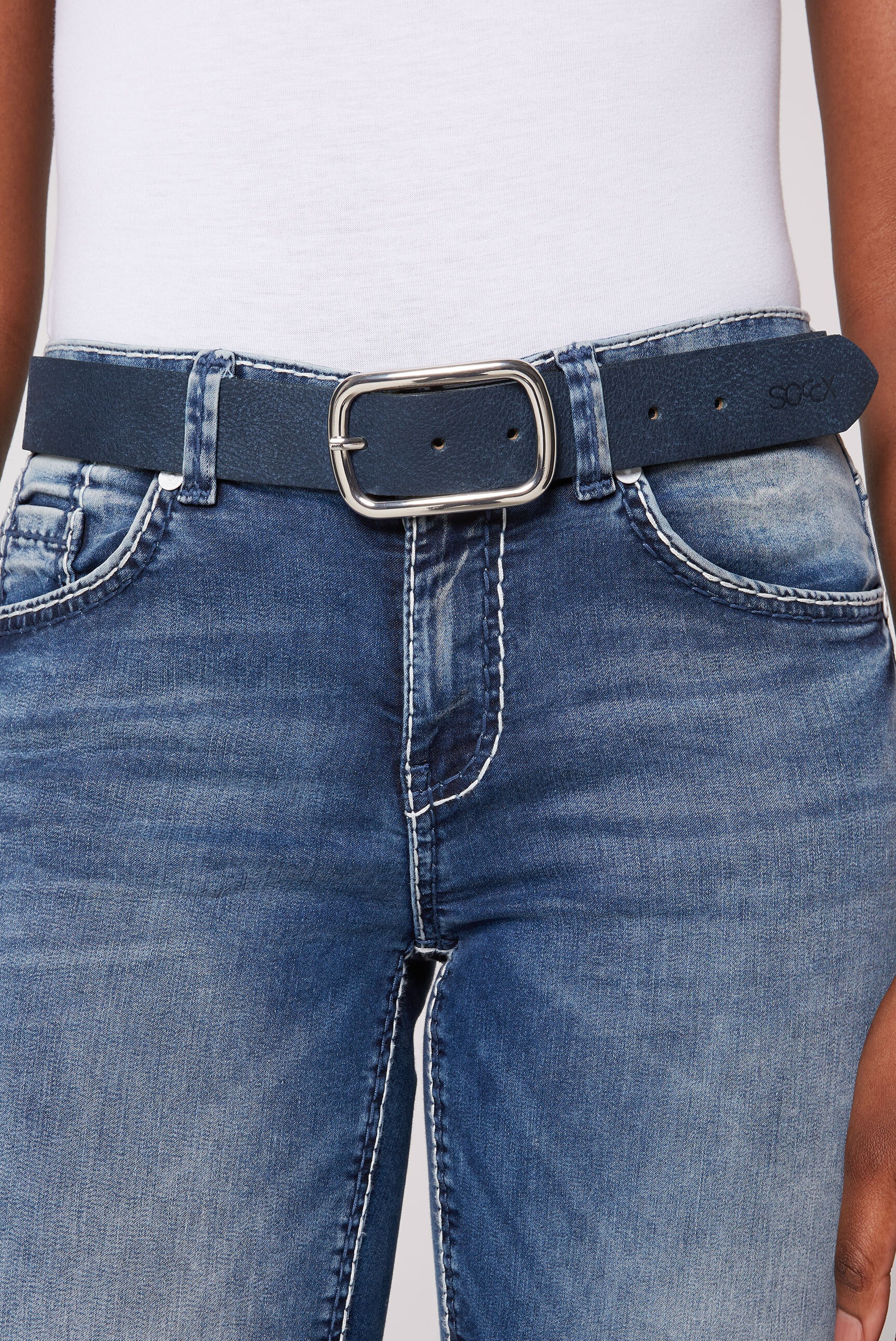 SOCCX Ledergürtel, mit Logo-Prägung für kaufen | BAUR