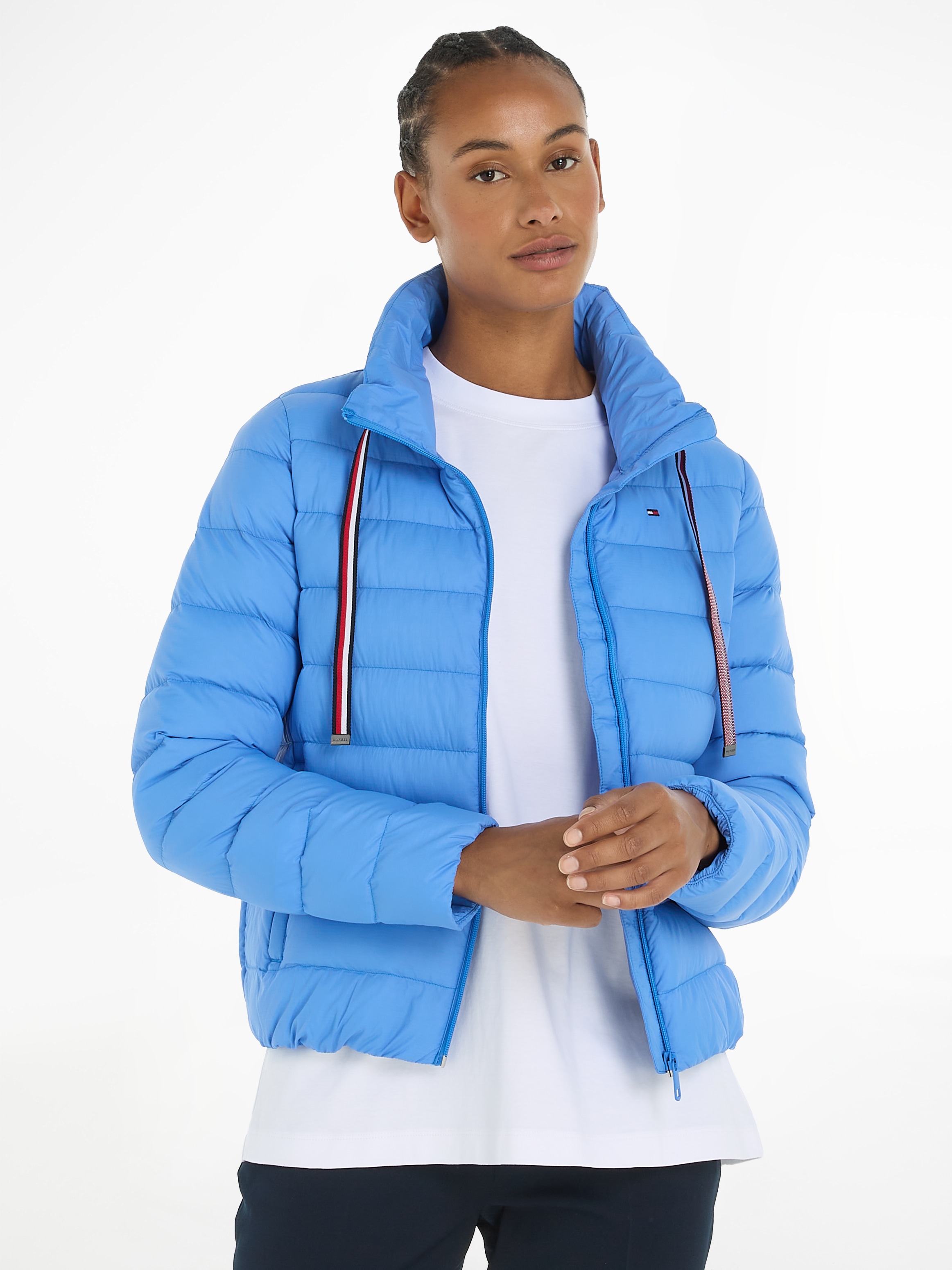 Tommy Hilfiger Kurzjacke PACKABLE LW DOWN GS JACKET mit gestreiftem Kordelzug fur bestellen BAUR