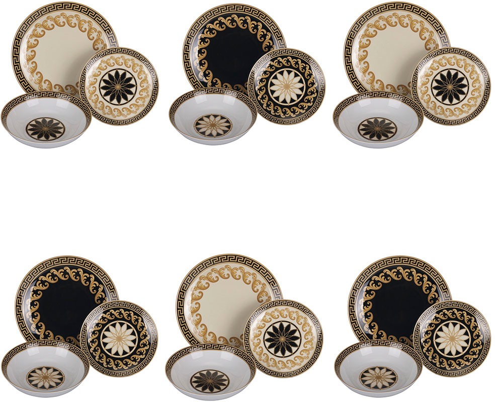 Villa d'Este Teller-Set »Domina«, (Set, 18 tlg.), Geschirr-Set ...