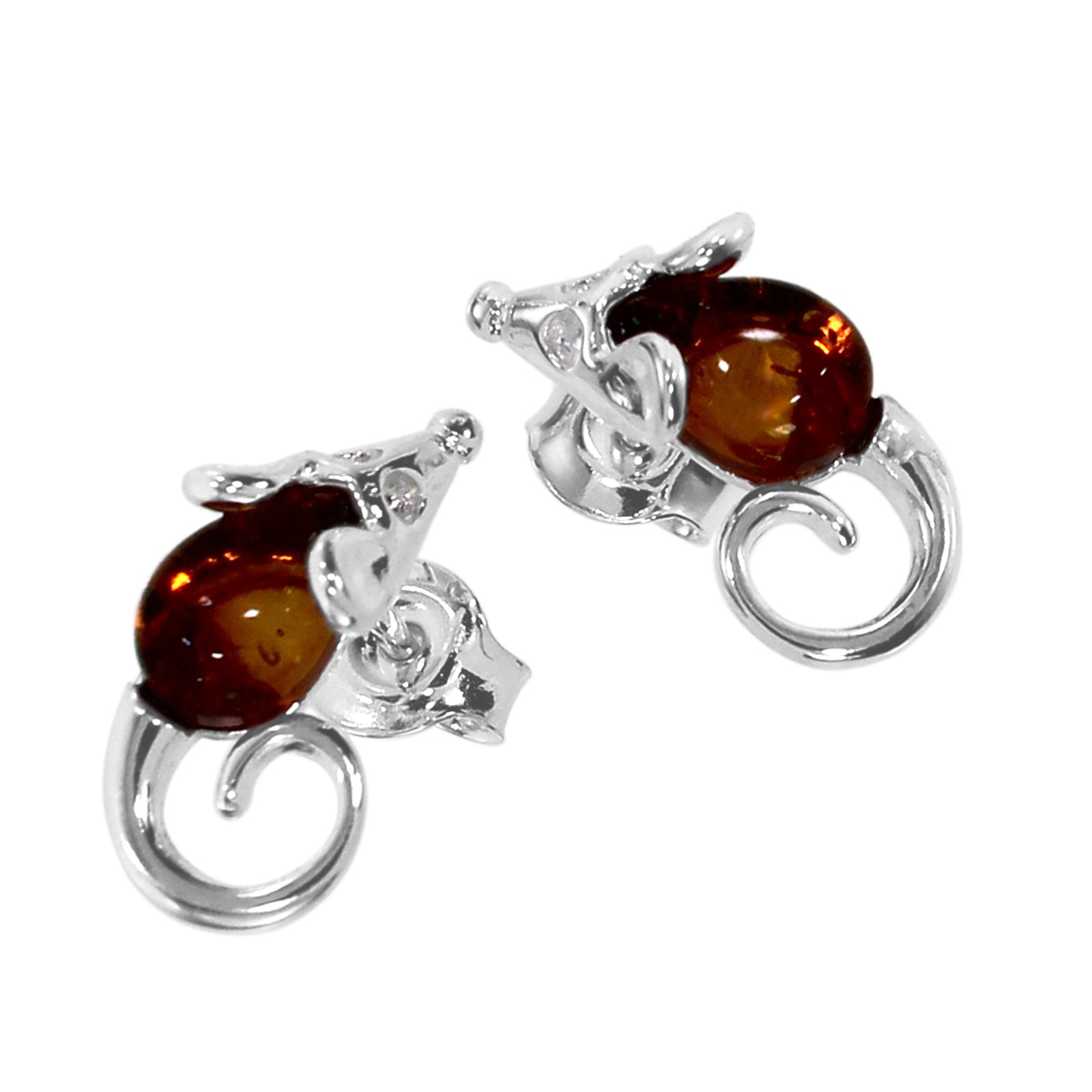 OSTSEE-SCHMUCK Paar Ohrstecker »- Maus - Silber 925/000 - Bernstein« | BAUR