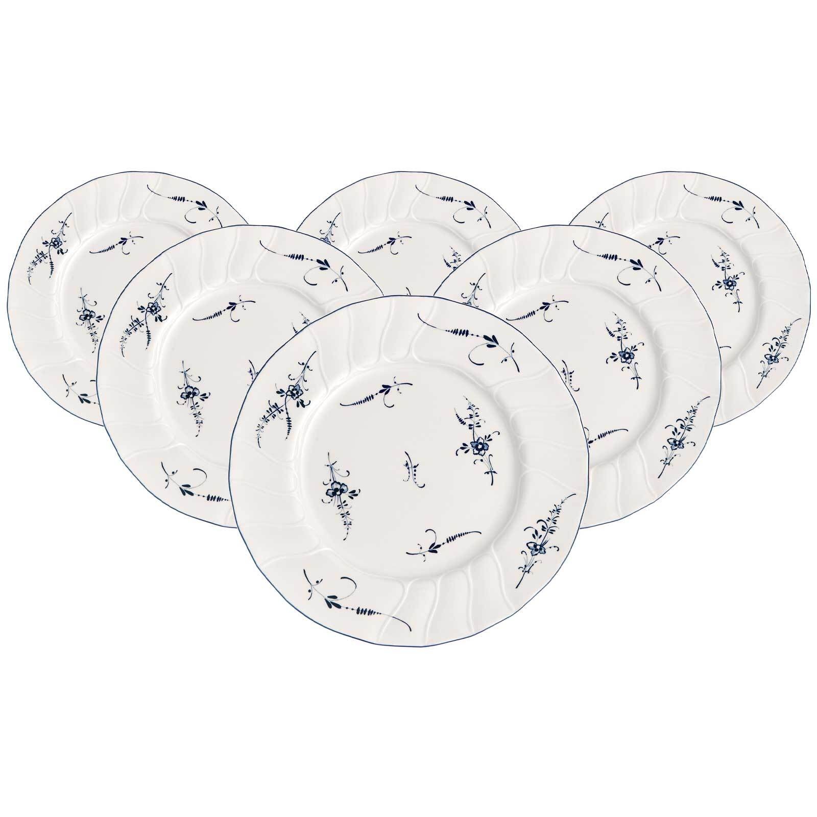 Villeroy & Boch Speiseteller »Speiseteller Vieux Luxembourg ø 26 cm 6er Set weiß-blau« | BAUR