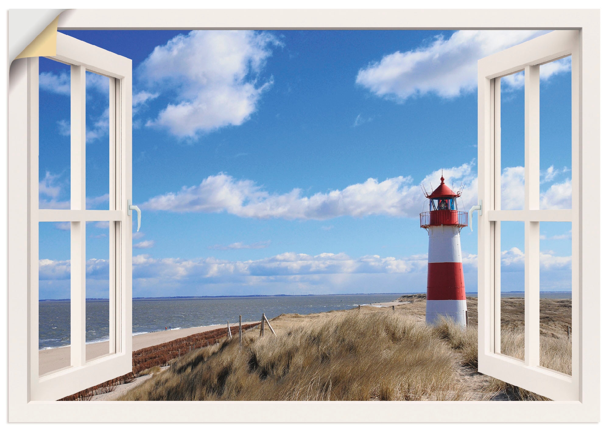 Artland Wandbild »Fensterblick - Leuchtturm Sylt«, Fensterblick, (1 St.) kaufen | BAUR