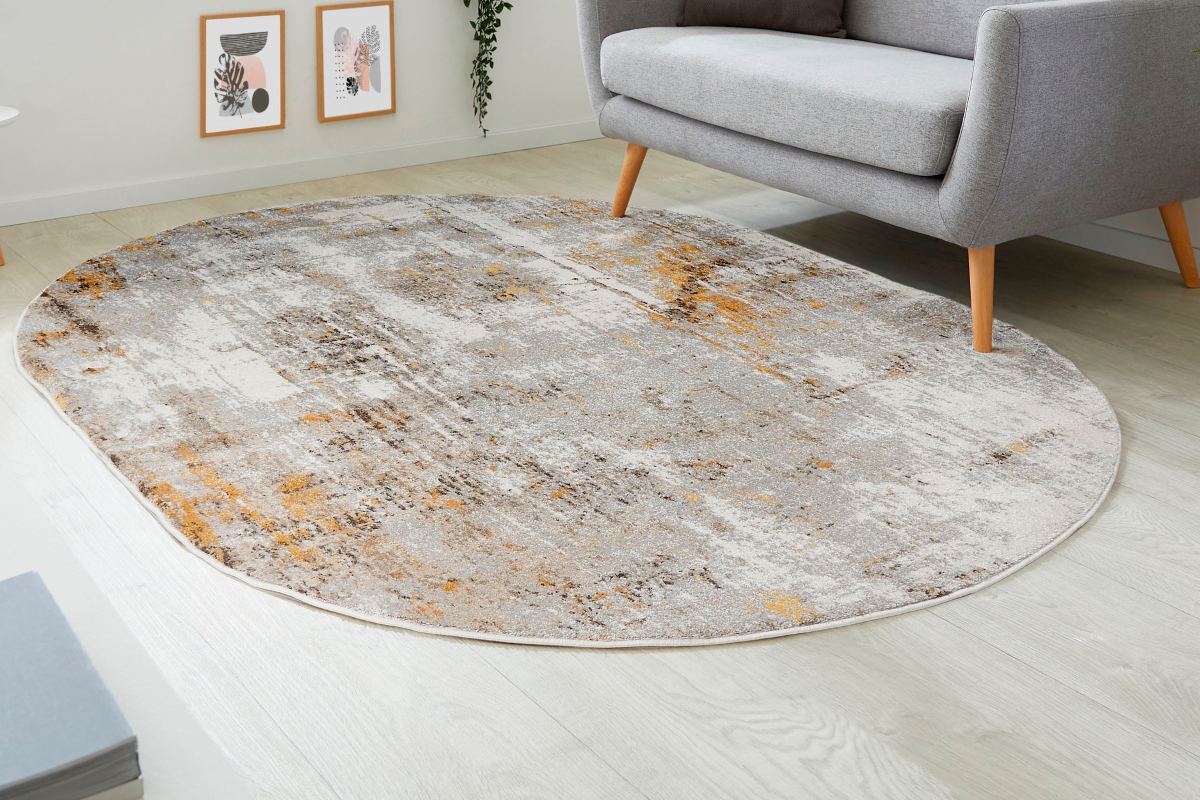 LUXOR living Teppich »Montreal«, oval, Kurzflor, modernes Design, Wohnzimmer, Schlafzimmer | BAUR