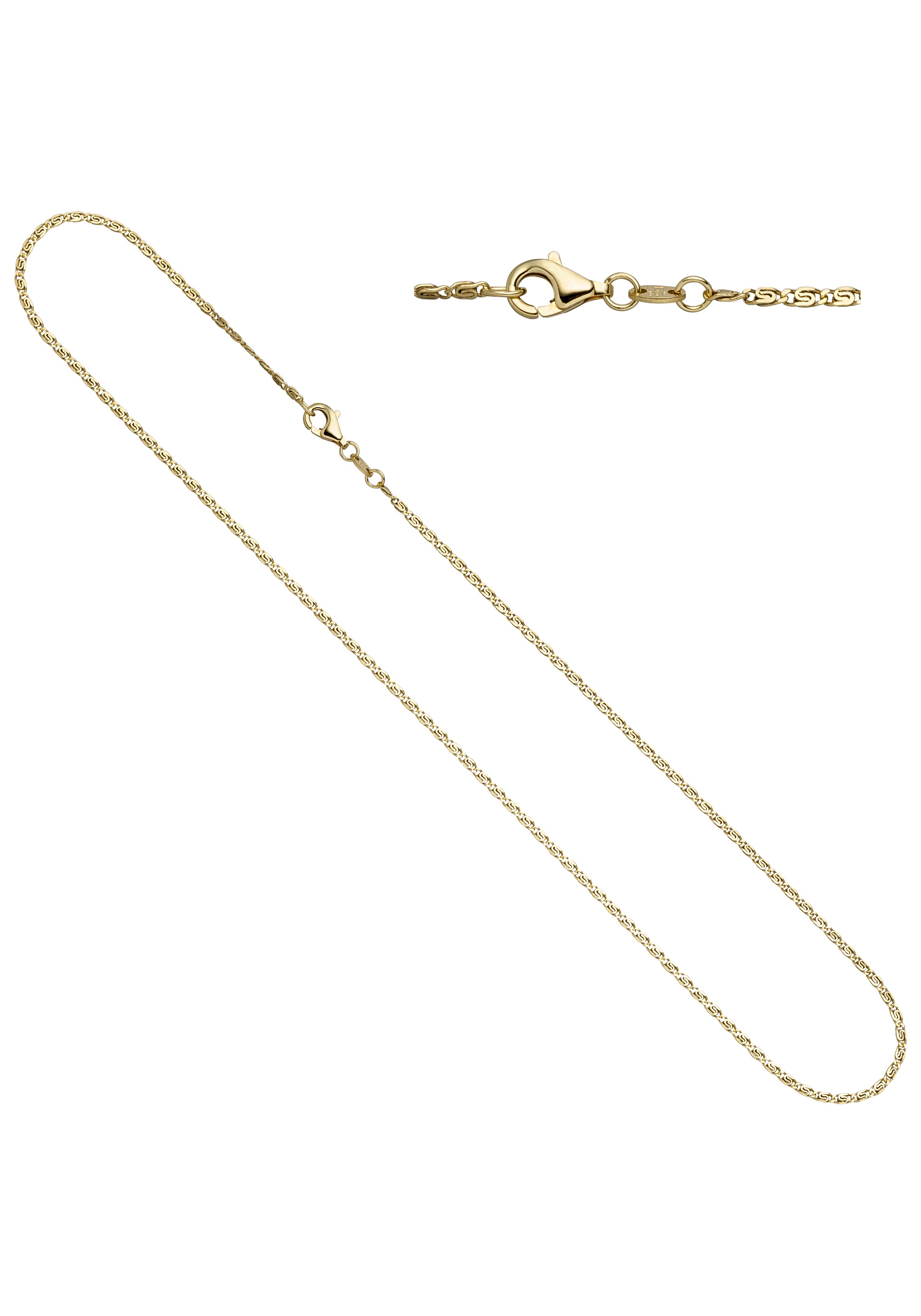 JOBO Goldkette, S-Panzerkette 333 Gold diamantiert 42 cm 1,6 mm ...