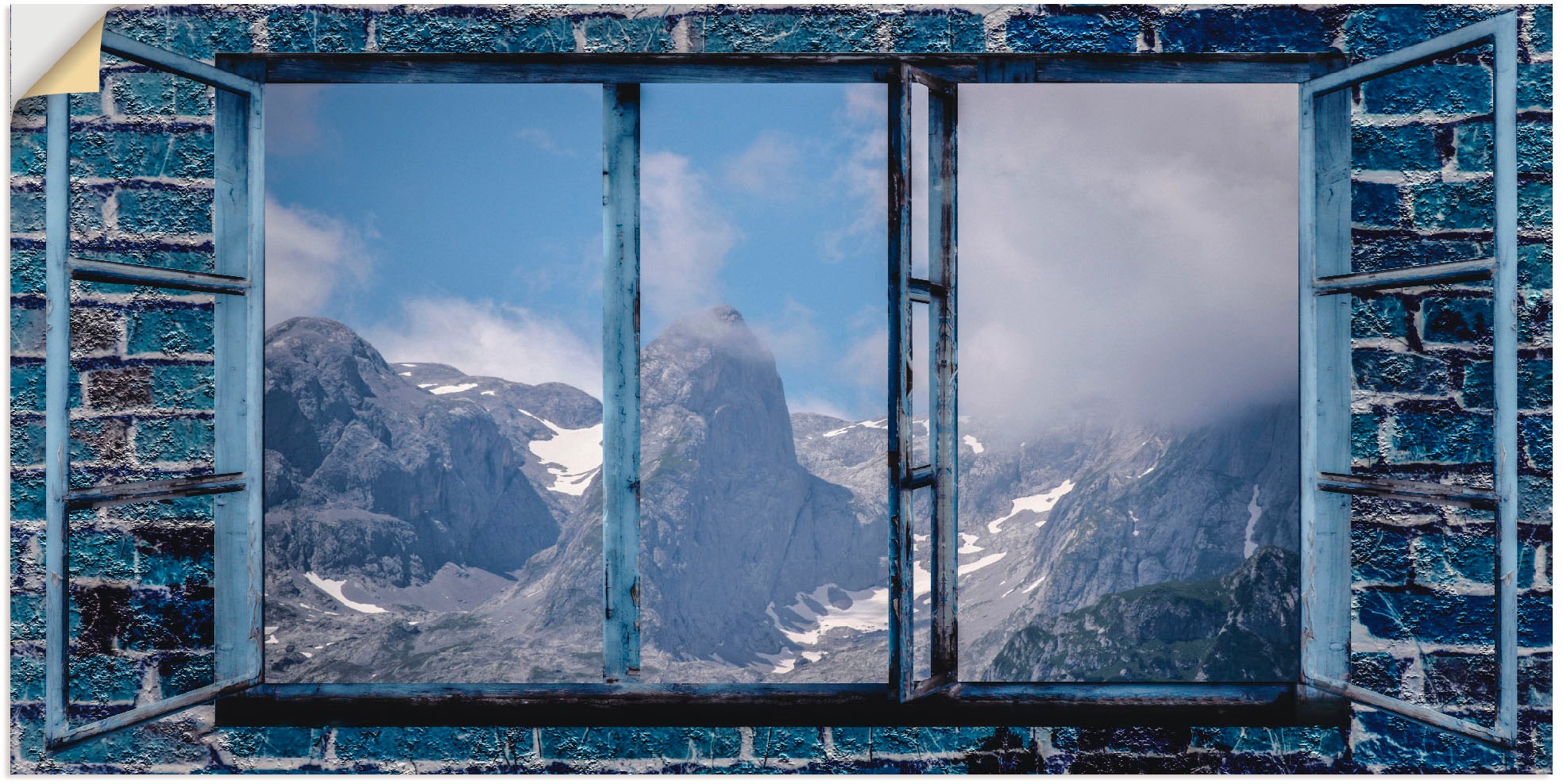 Artland Wandbild »Fensterblick - Hochkönig«, Fensterblick, (1 St.), als Alubild, Leinwandbild ...