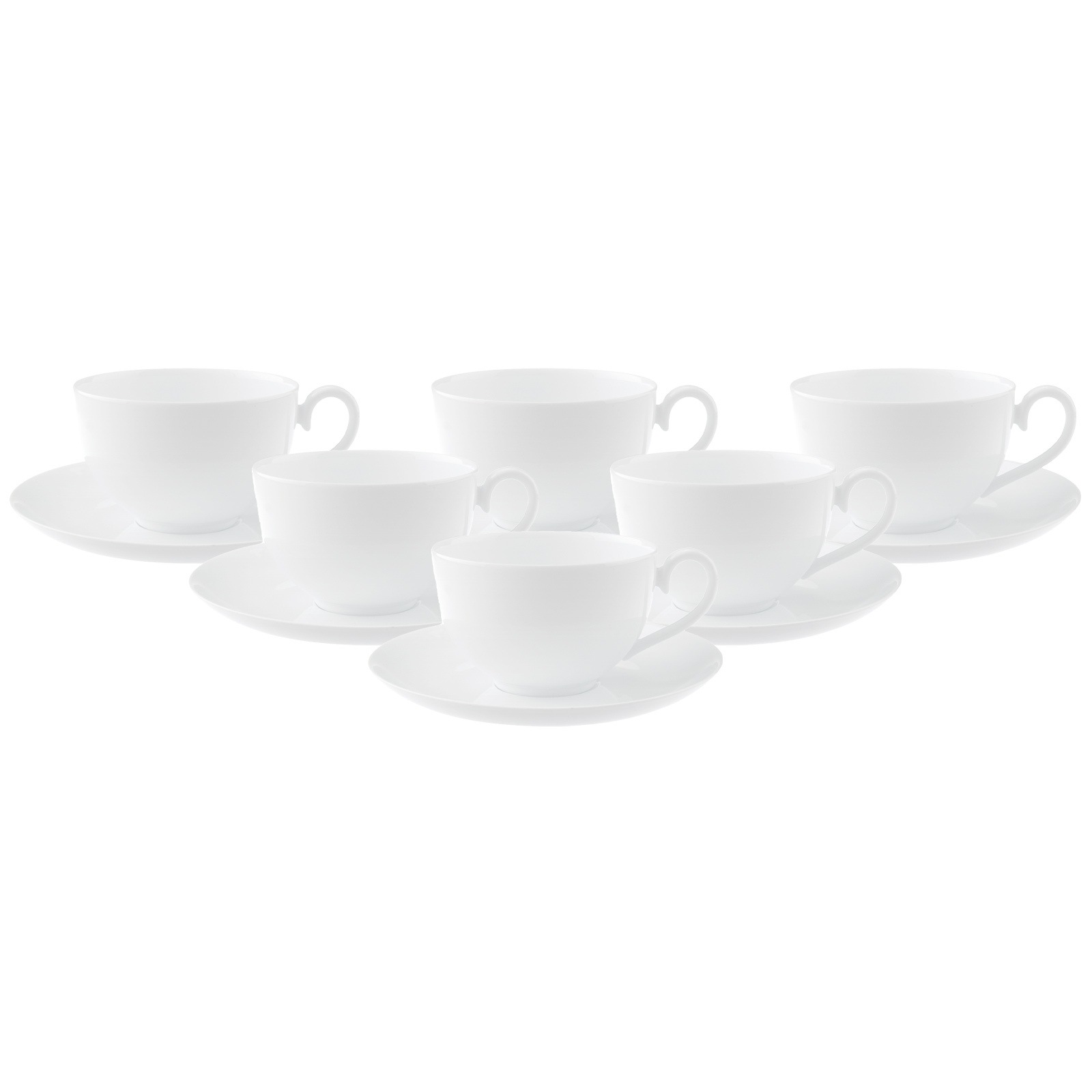 Villeroy & Boch Tasse »Café au Lait Tassen mit Untertassen Royal 400 ml 6er Set weiß« | BAUR