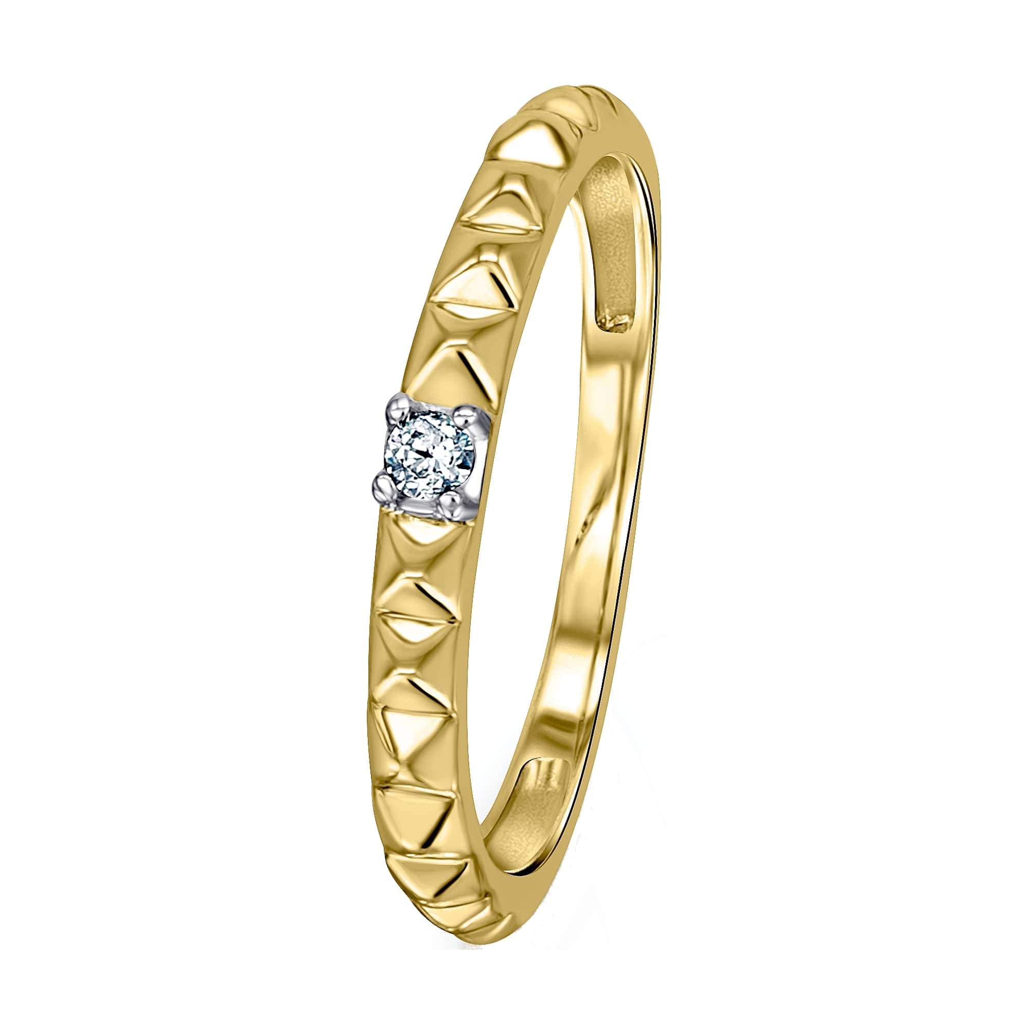 ONE ELEMENT Diamantring »0,04 ct Diamant Brillant Ring aus 585 Gelbgold« für bestellen | BAUR